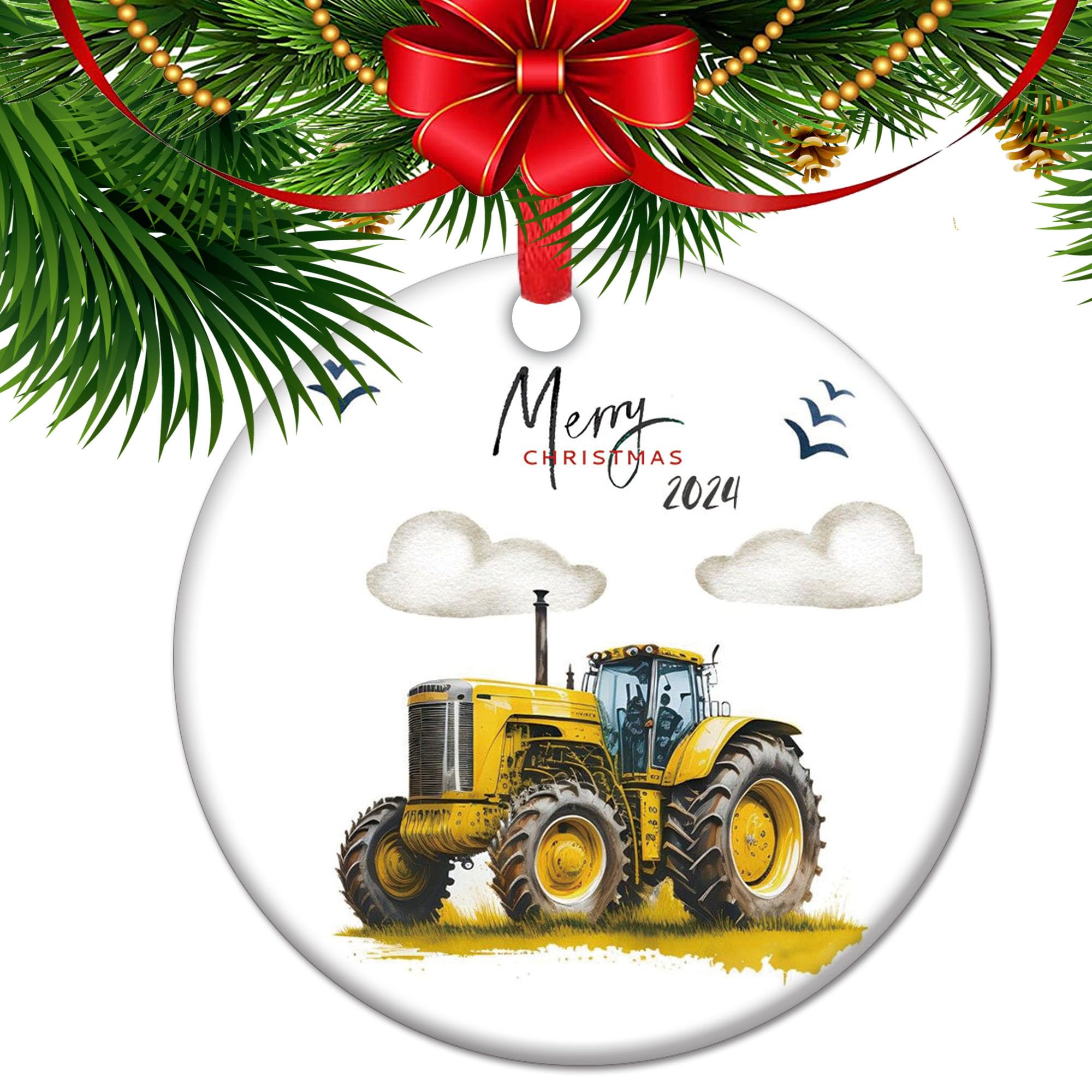 Christmas Clip Art Tractor Christmas Tractor Stock Illustrations