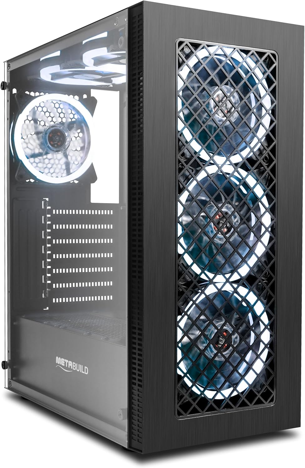Amazon.com: METABUILD ATX PC Case with 6 Pre-Installed PWM ARGB Fans ...