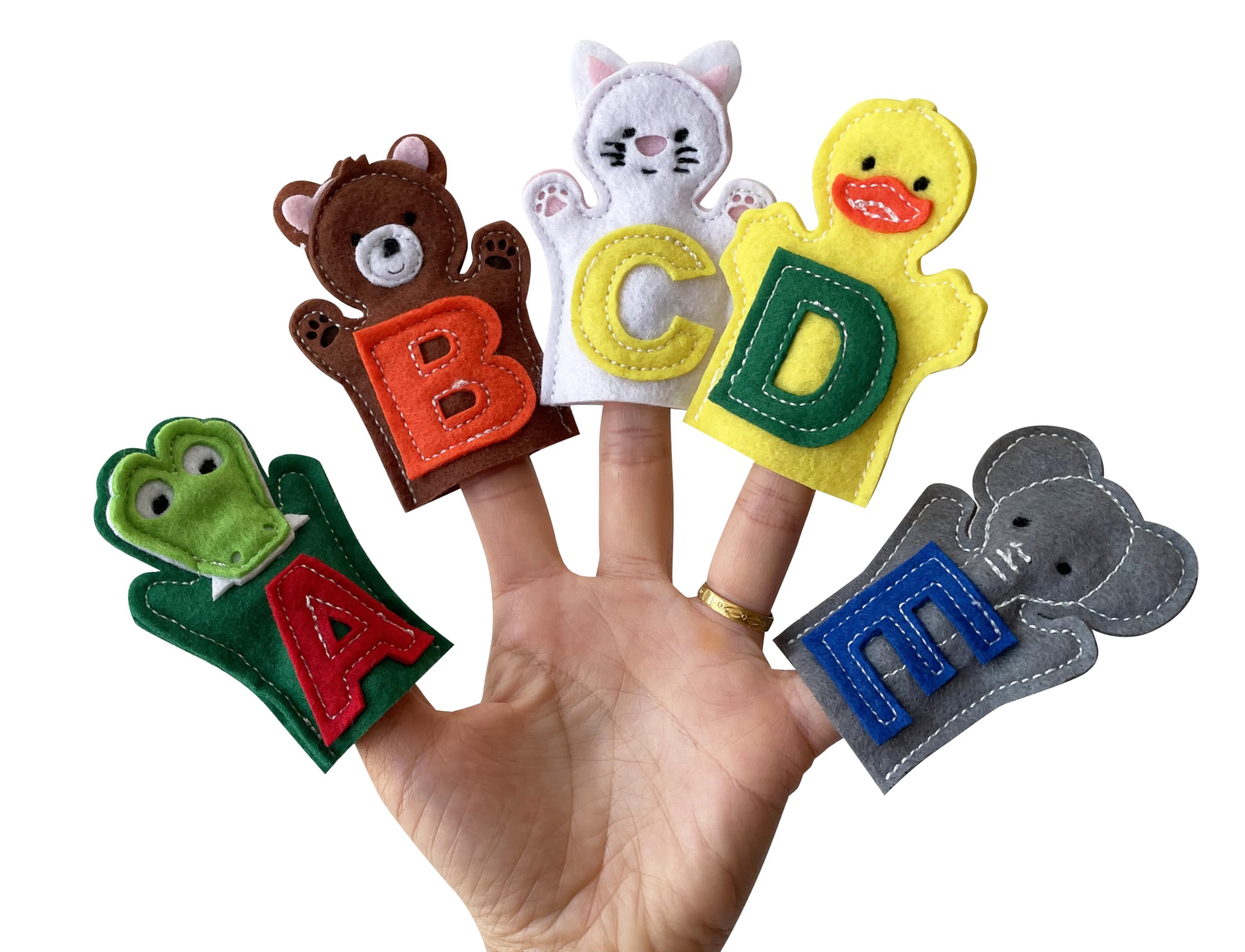26 Alphabet Finger Puppets Set for Toddlers, Preschoolers, Kindergarten ...