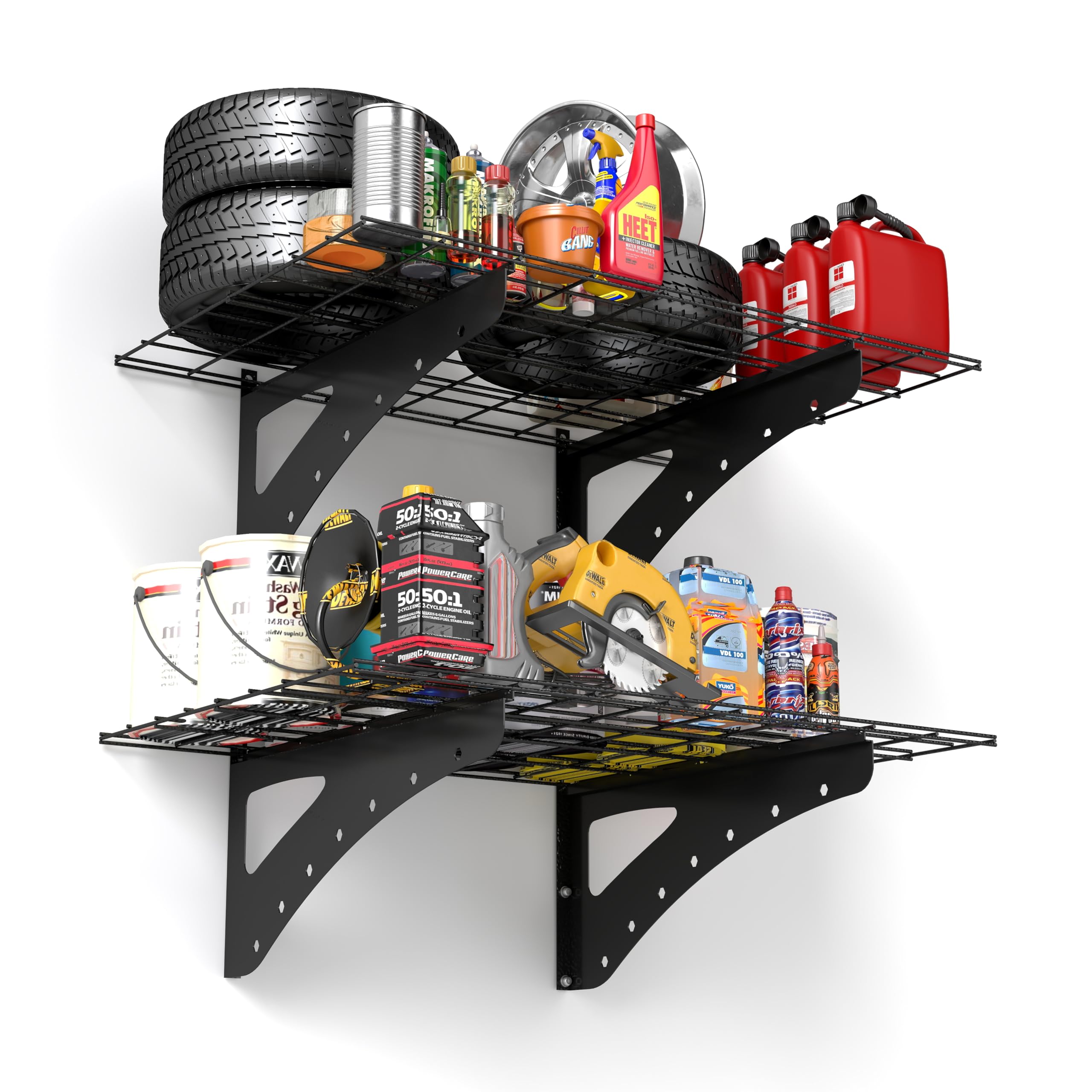 Amazon.com: Notmise Garage Wall Shelving, 2-Pack, 3x2FT, Heavy Duty ...