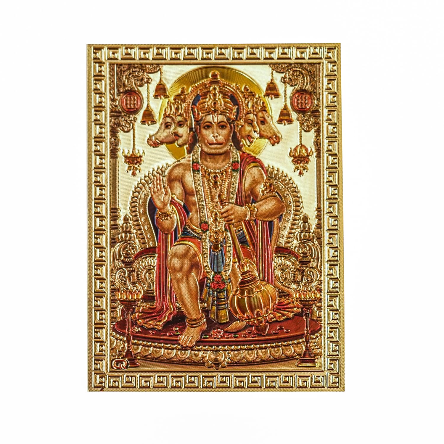 Hawai Plastic Small Pocket Size Panchmukhi Hanuman Poster Sticker For ...