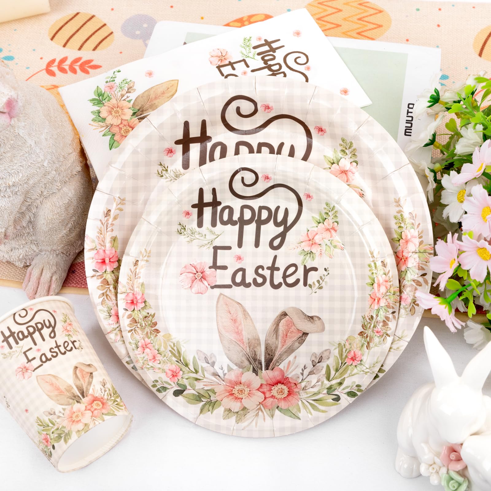 Snapklik.com : Supernal 200pcs Easter Paper Plates And Napkins,Easter ...