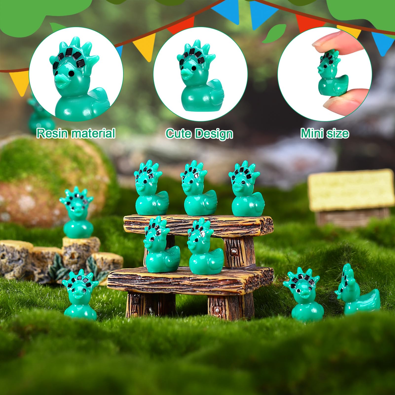 Snapklik.com : 50pcs Statue Of Liberty Resin Ducks, Little Green Ducks ...