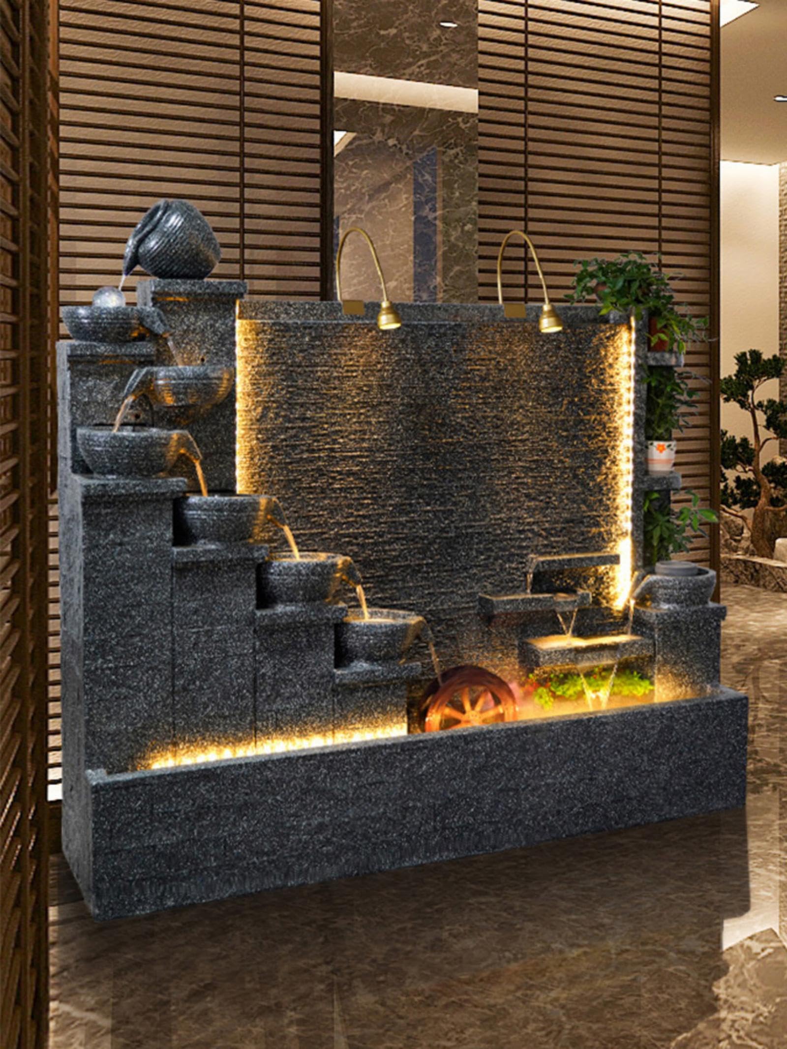 Custom Indoor Wall Waterfall Fountains Rain Curtain Custom Fountain