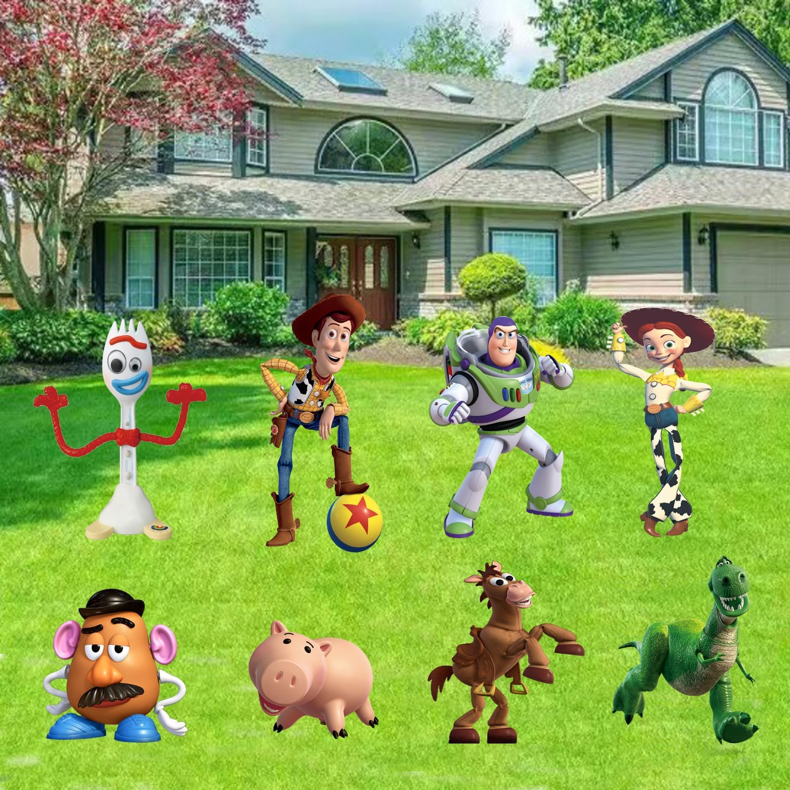 Amazon.com : 8Pcs Toy Inspired Story Party Supplies,Outdoor Yard Sign ...