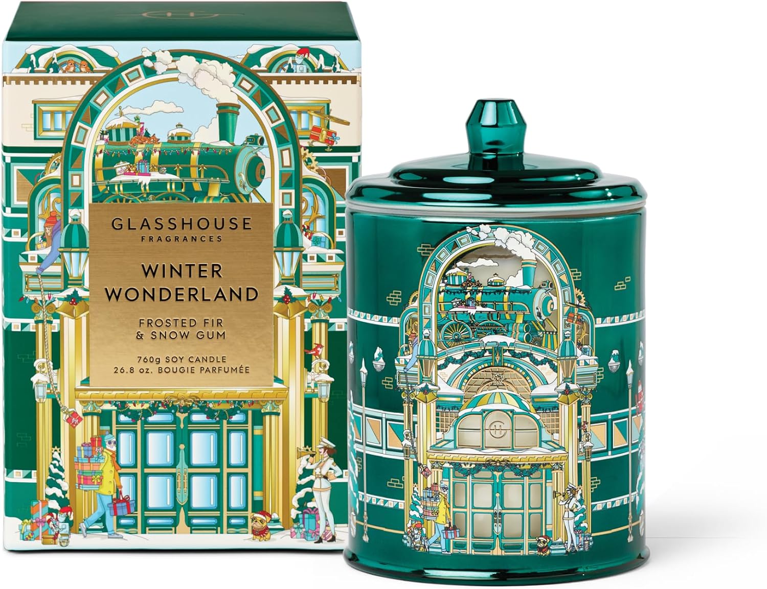 Amazon.com : Glasshouse Fragrances, Winter Wonderland Candle, Triple ...