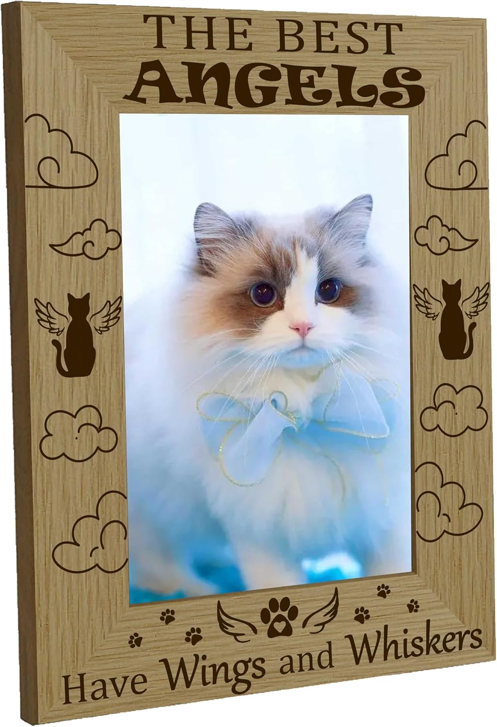 Amazon.com - CREATCABIN Cat Picture Frame Pet Wood Photo Frames ...