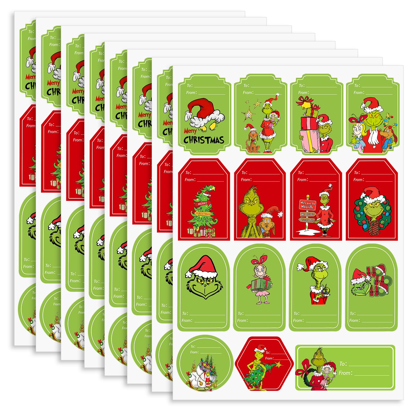 Amazon.com : 120 Pcs Christmas Gift Tags - Christmas Presents Stickers ...