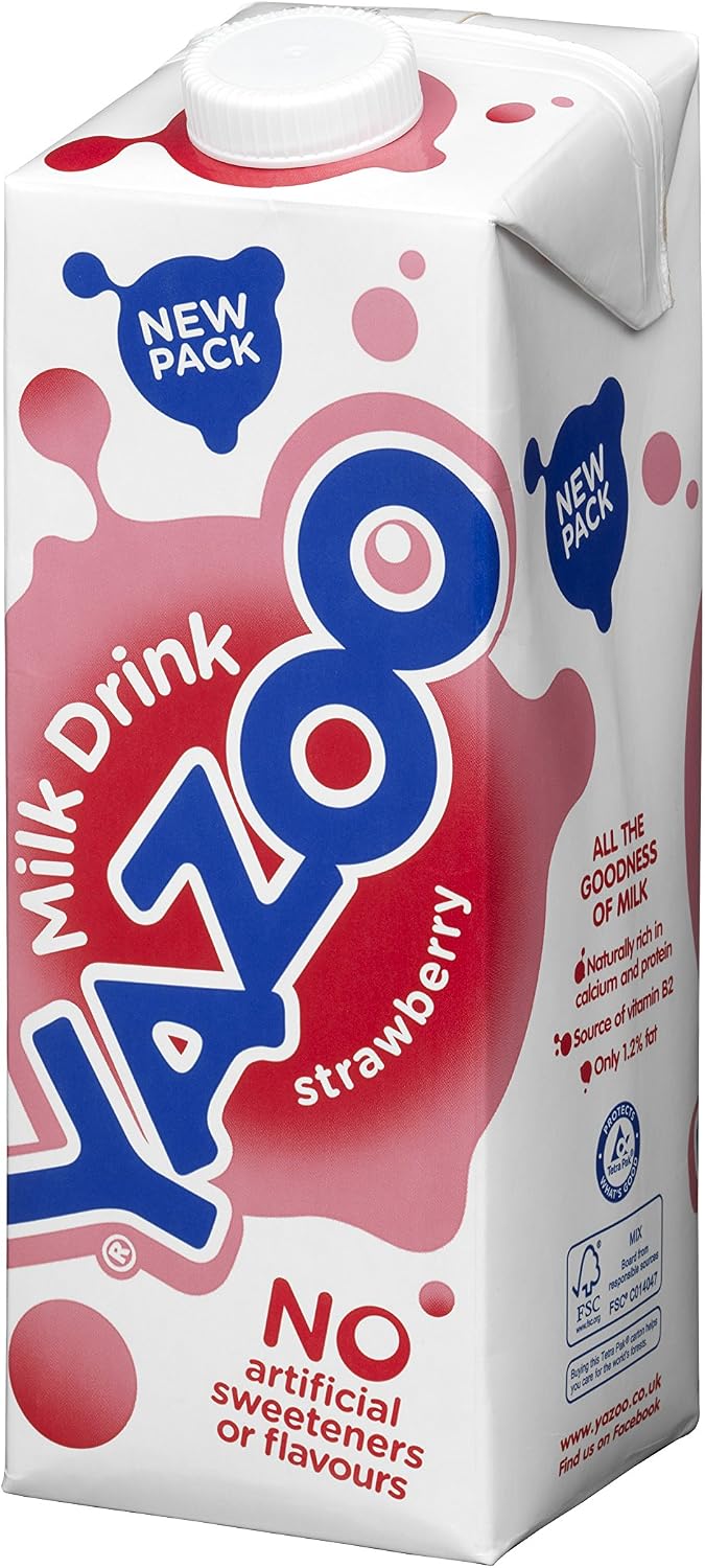 Yazoo Yazoo Tetra Strawberry Milk Drink, 1l : Amazon.co.uk: Grocery