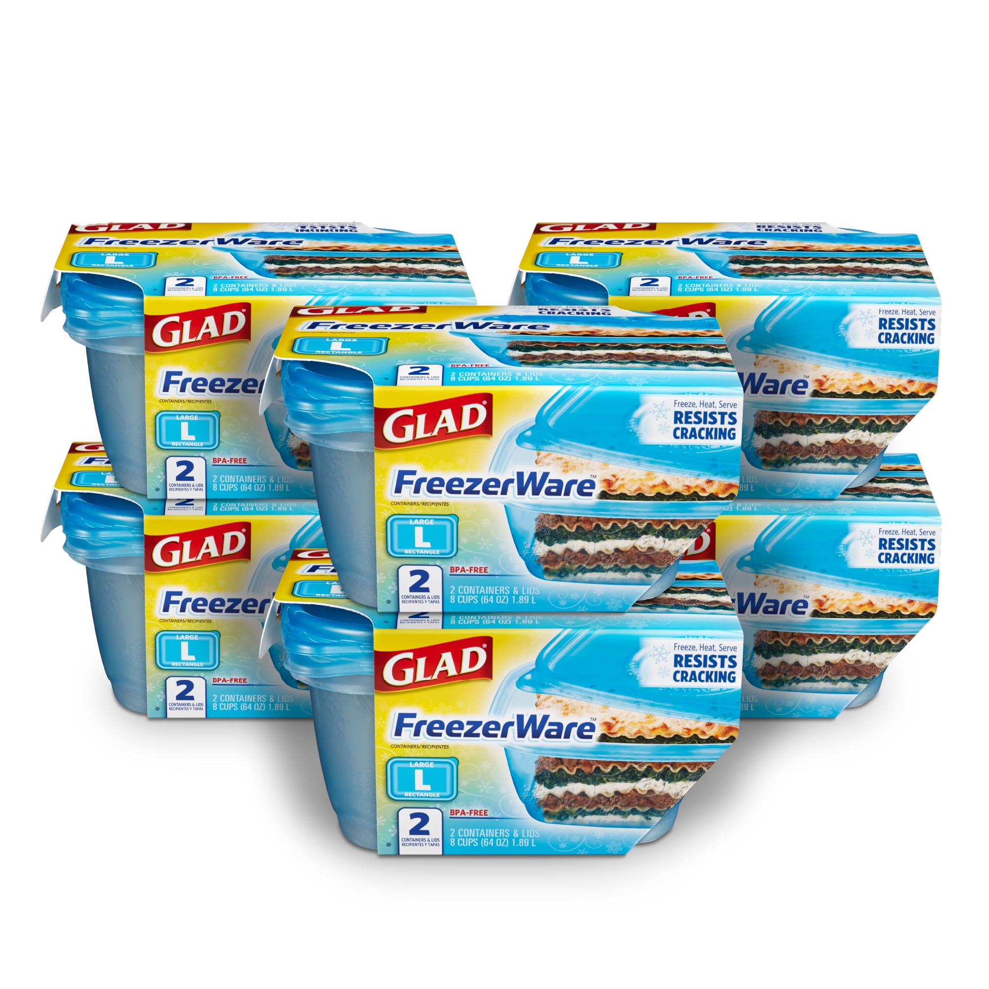 Amazon.com: Gladware Freezerware Food Storage Containers, Large ...