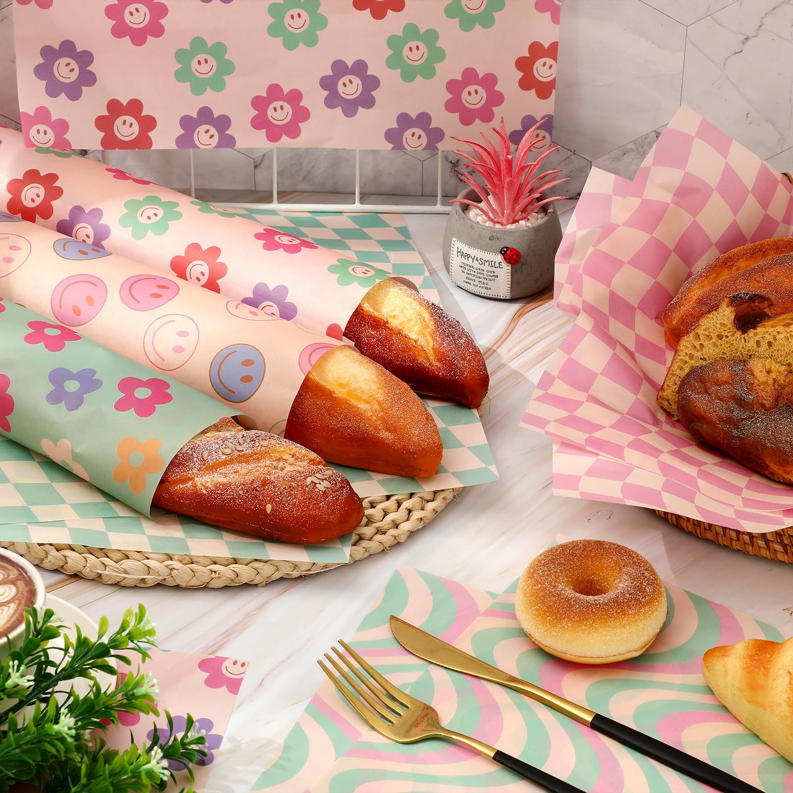 Baked Goods Packaging Paper SECFOU 100 Sheets Christmas Paper Sheets ...