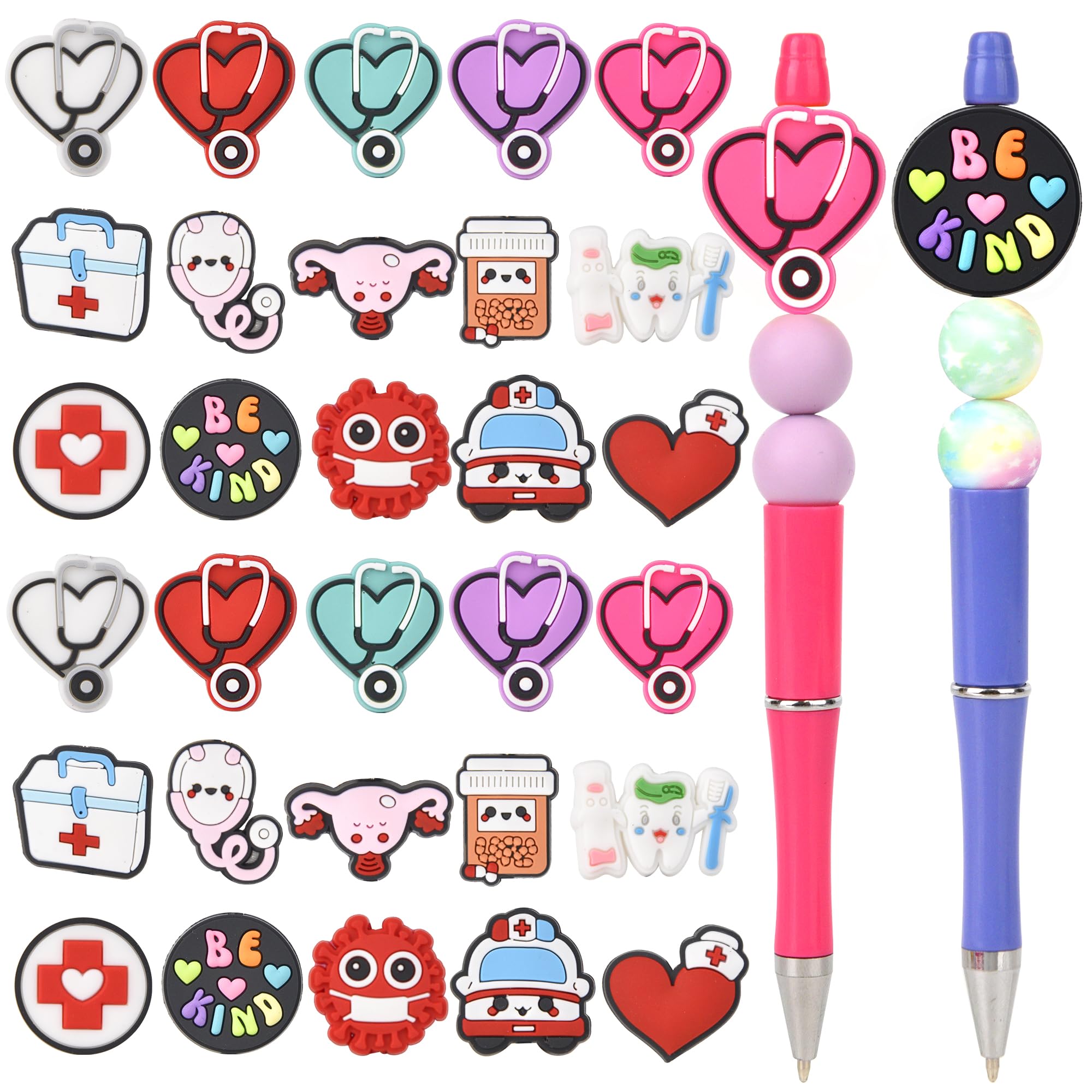 Amazon.com: 30pcs Silicone Focal Beads for Pens Silicone Focal Beads ...