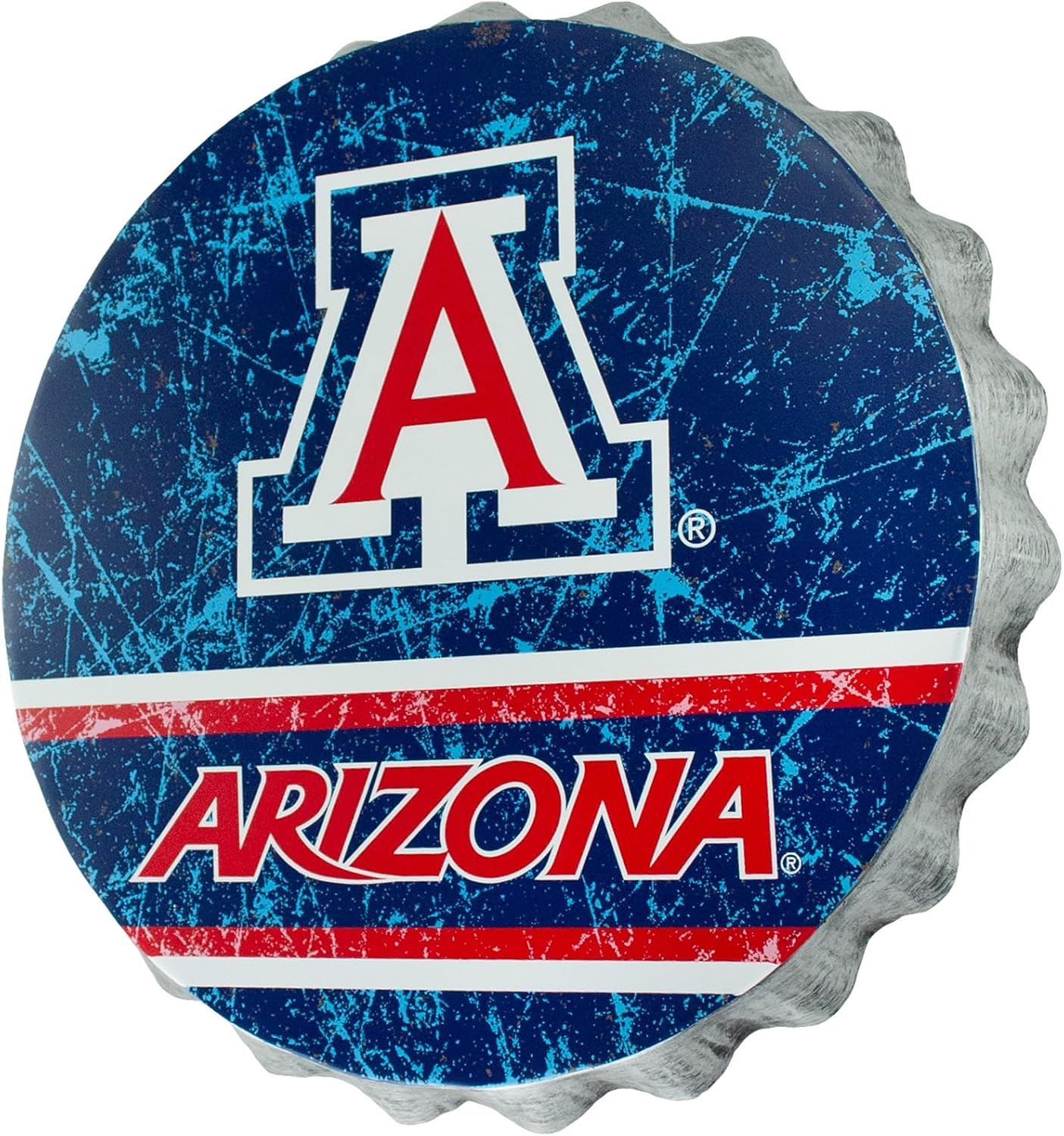 Amazon.com: FOCO Arizona NCAA Metal Bottlecap Wall Sign, 13 Inch ...