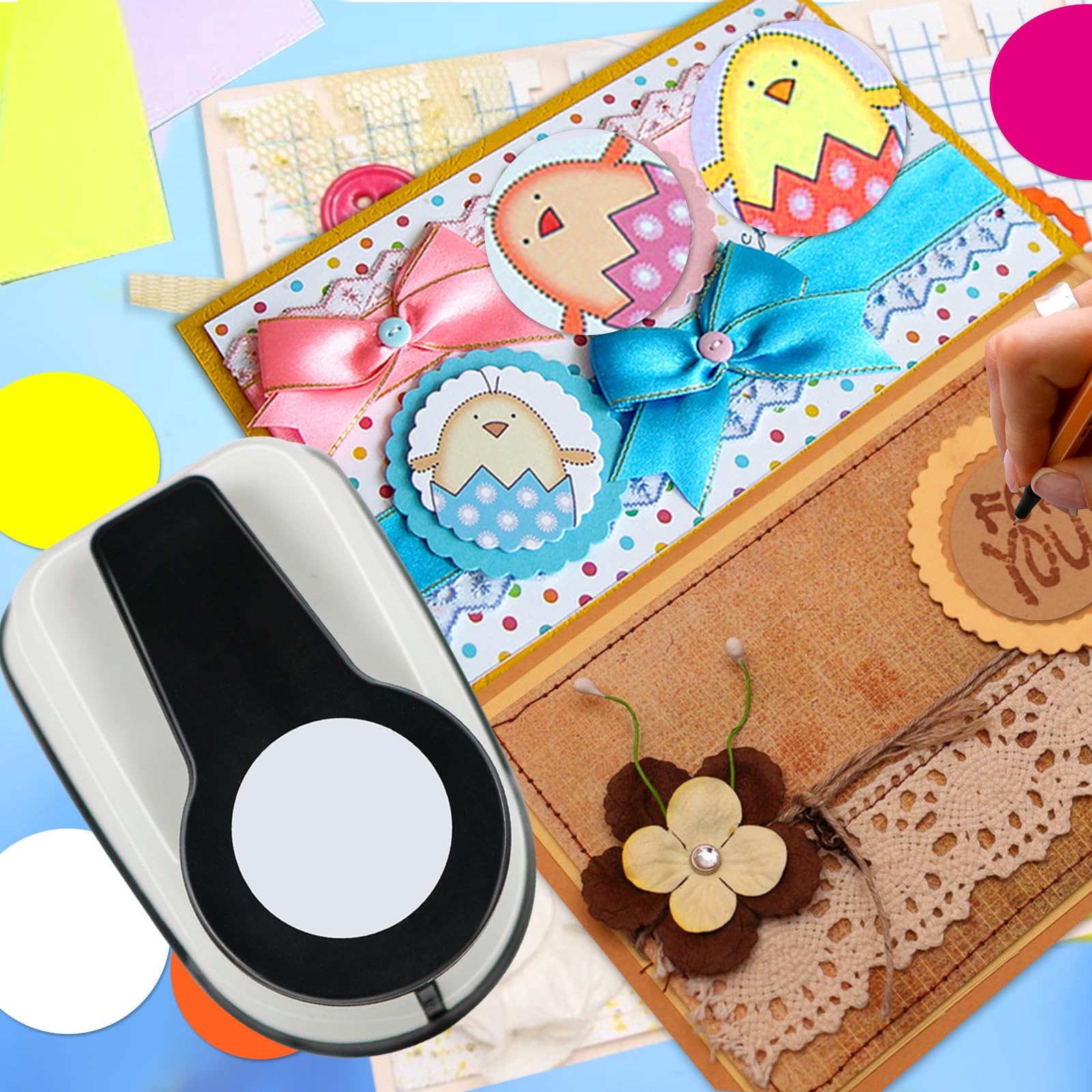 Snapklik.com : Circle Hole Punch 1.5 Inch Paper Punches For Crafts