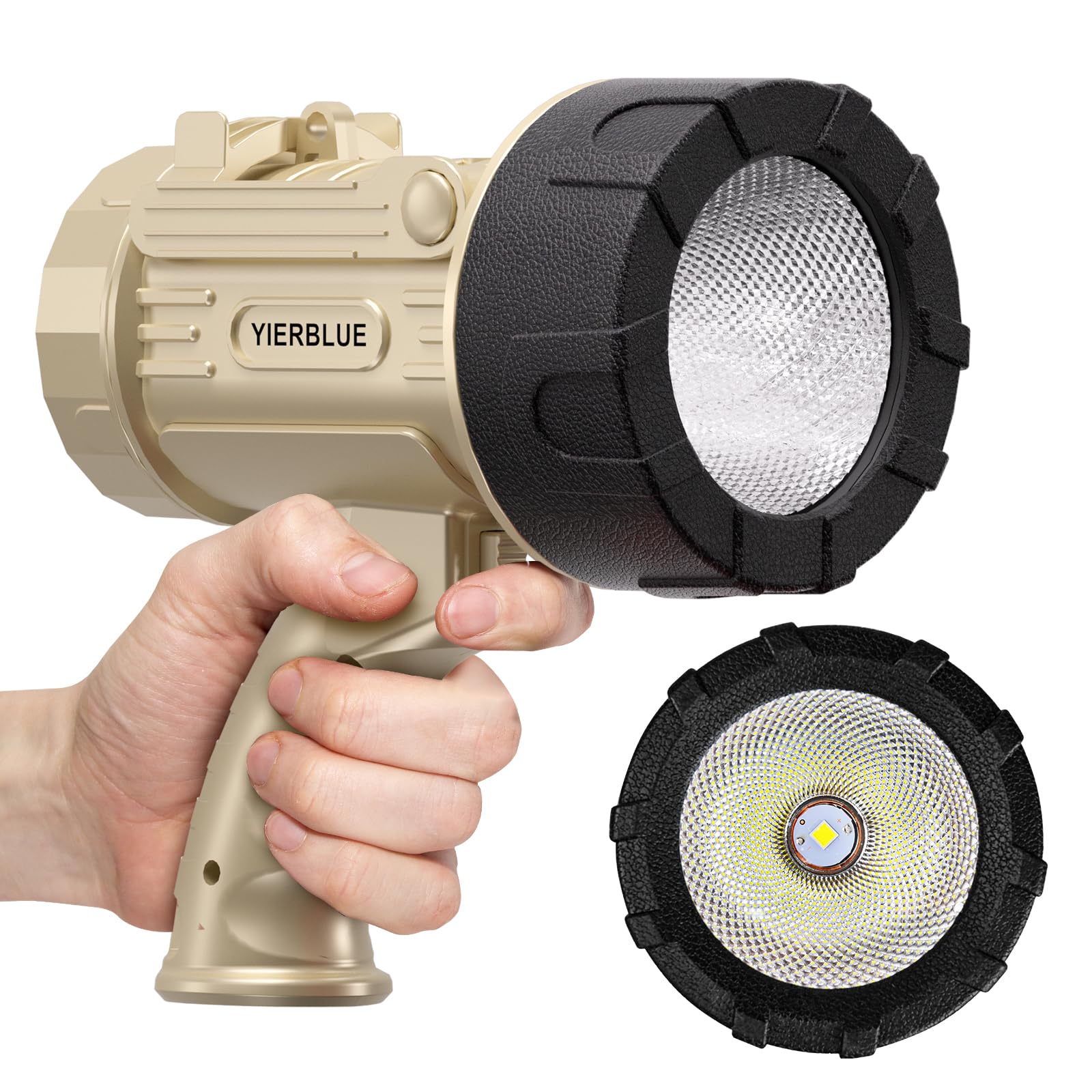 YIERBLUE 1000,000 Lumens Flood Light&Rechargeable Spotlight, 4 Light ...