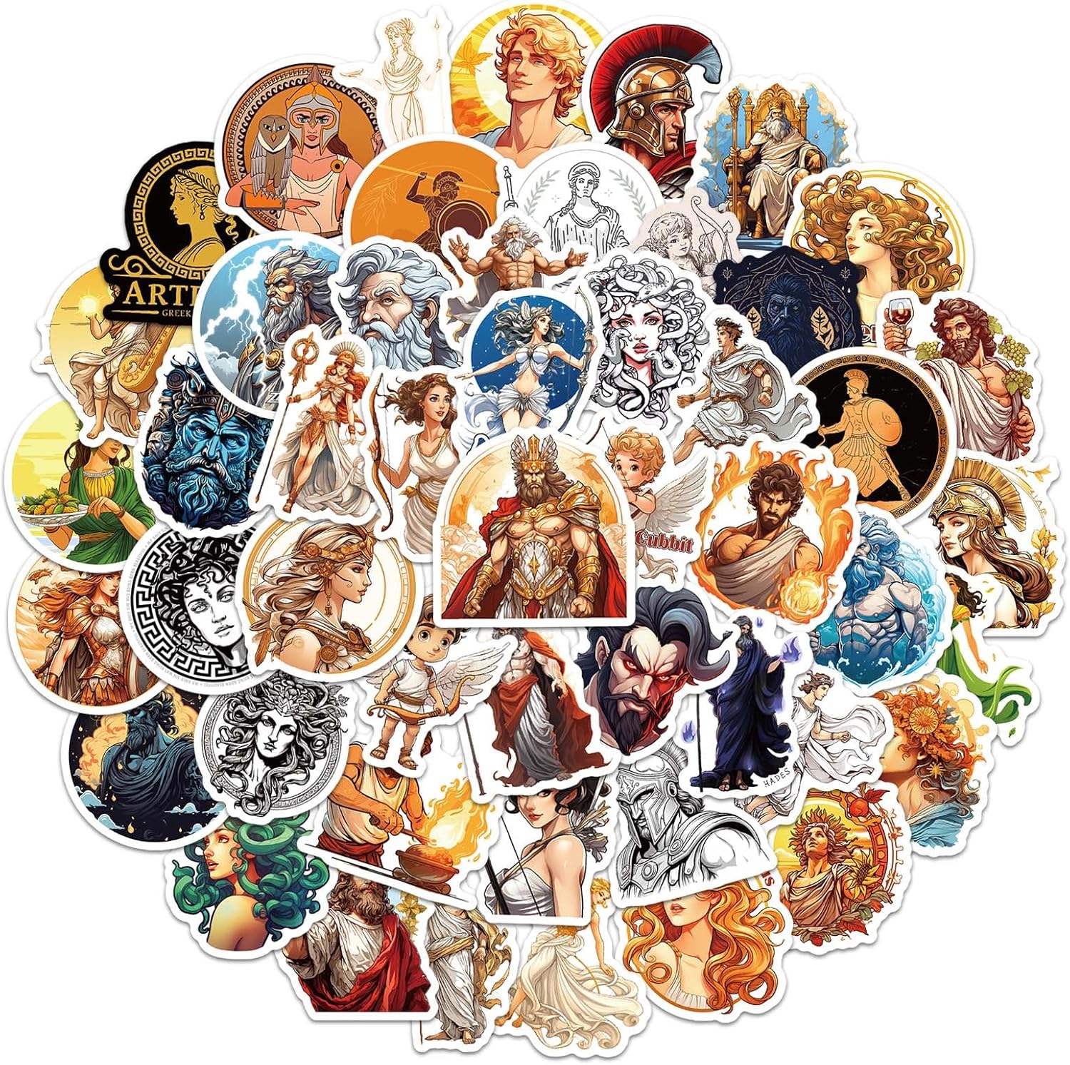 Amazon.com: 50PCS Greek Mythology Stickers for Kids, Vinyl Mythological ...