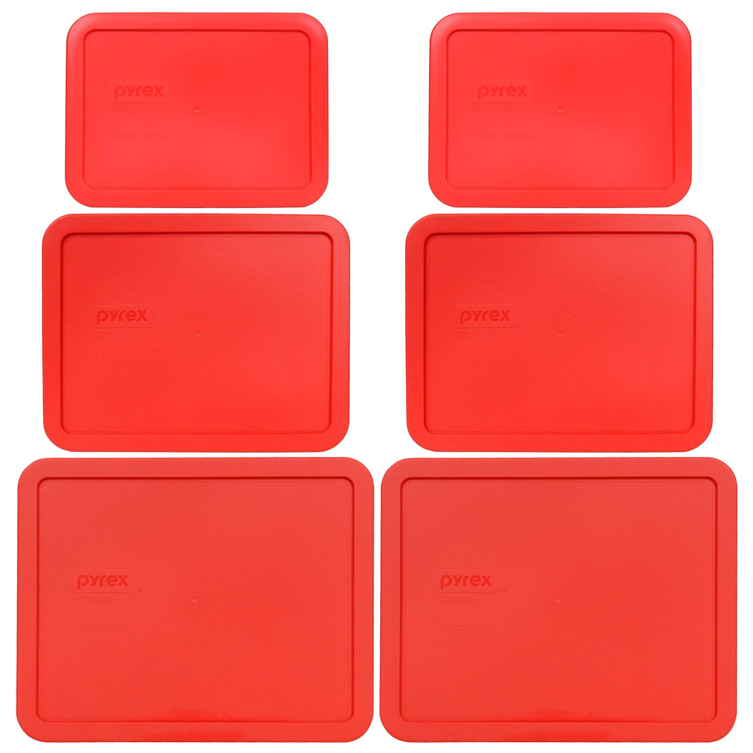 Amazon.com: Pyrex (2) 7212-PC 11-Cup, (2) 7211-PC 6-Cup, & (2) 7210-PC ...