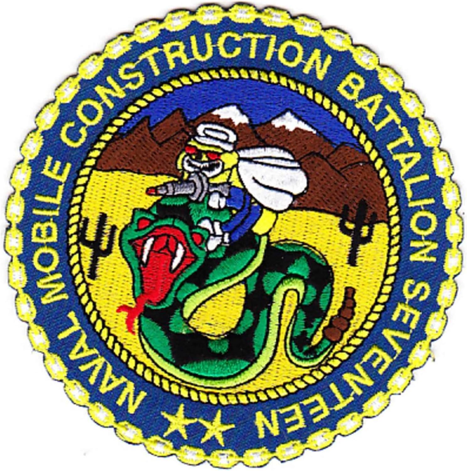 Amazon.com: U.S. Naval Construction Battalion NMCB-17 Seabee Patch ...