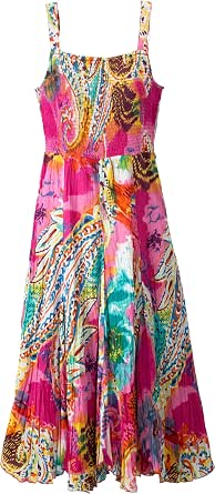 The Vermont Country Store Women Crinkled Cotton Jubilee Dress at Amazon ...