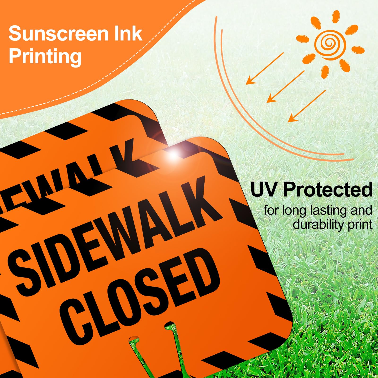 Snapklik.com : 12 Pcs Plastic Sidewalk Closed Sign Bulk For Traffic ...