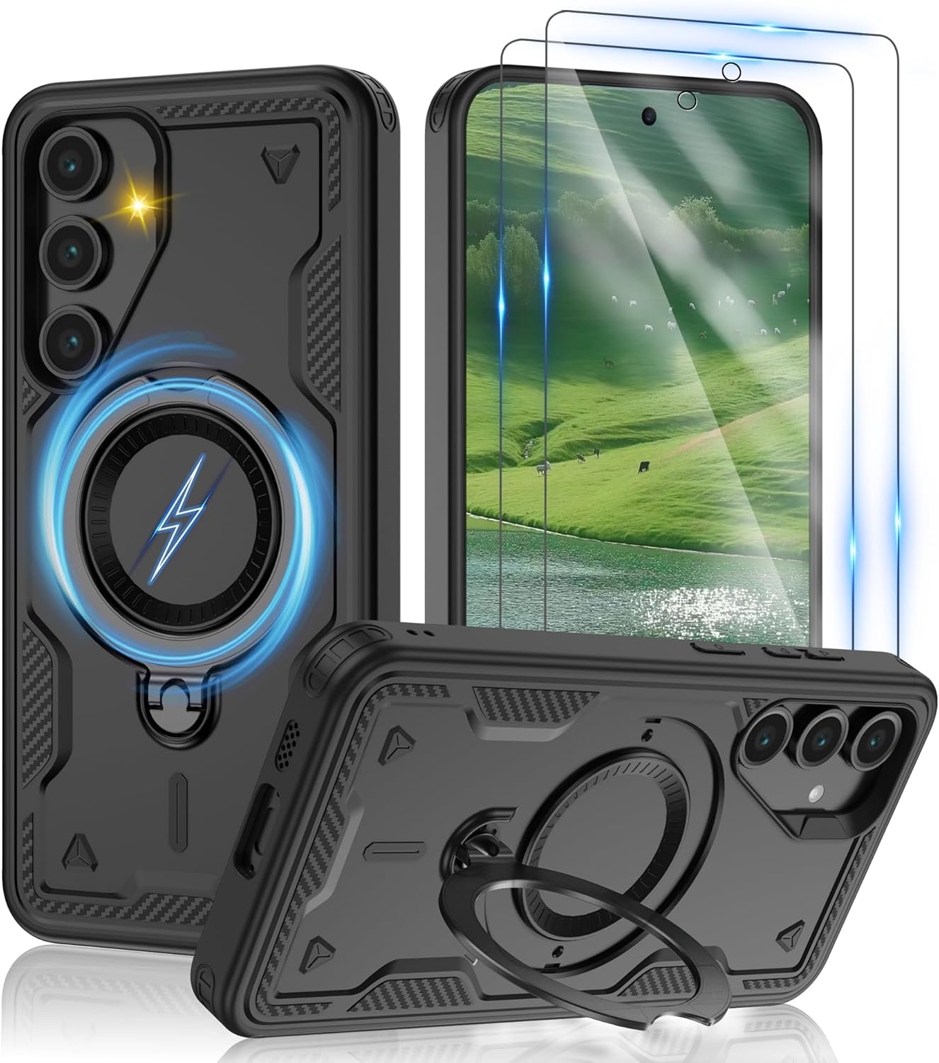 Amazon.com: Gritup for Samsung Galaxy-S24-FE Case:Compatible with MagSafe & [HD Screen Protector ...