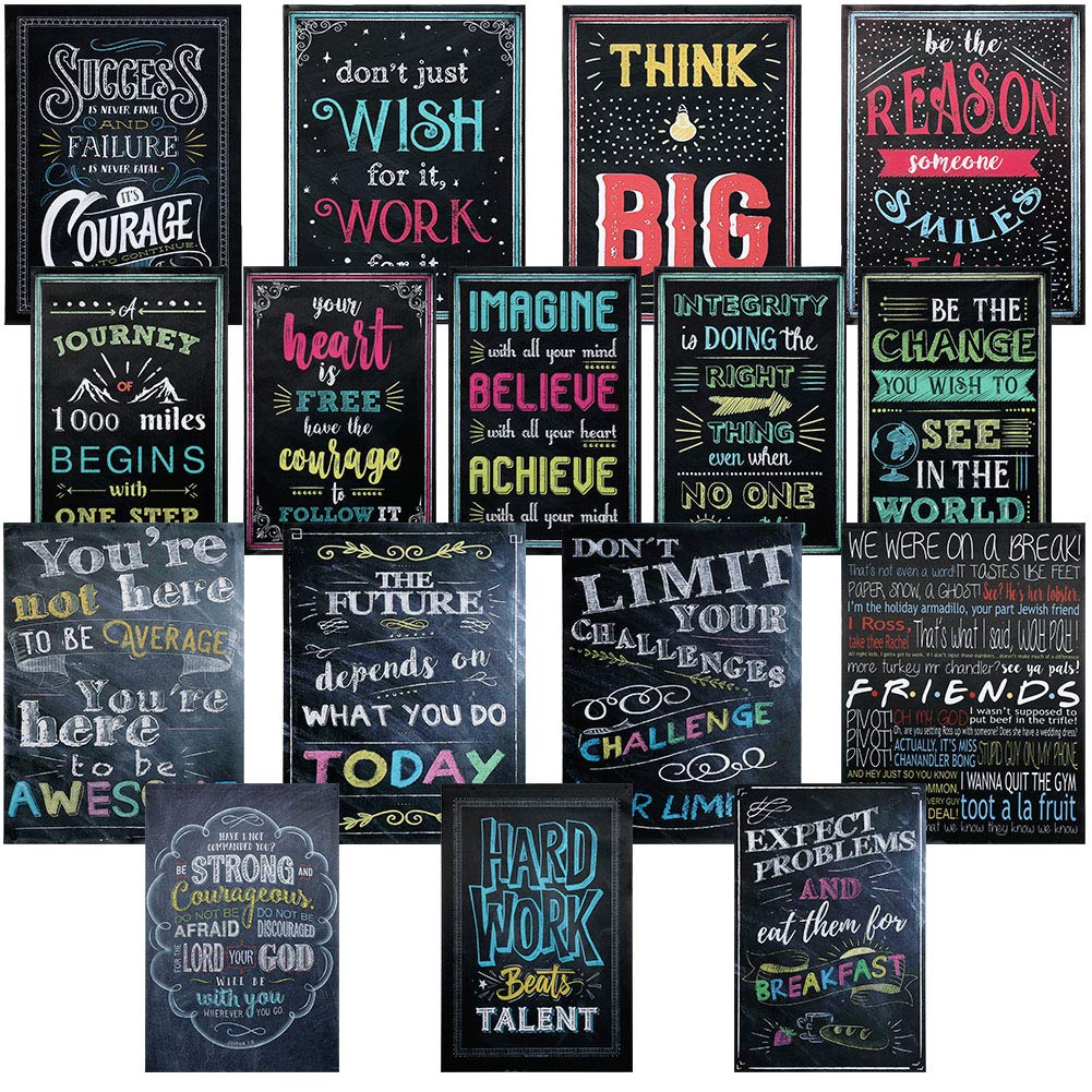 Buy limewie 16 Pieces Motivational s, Classroom Wall Inspirational ...