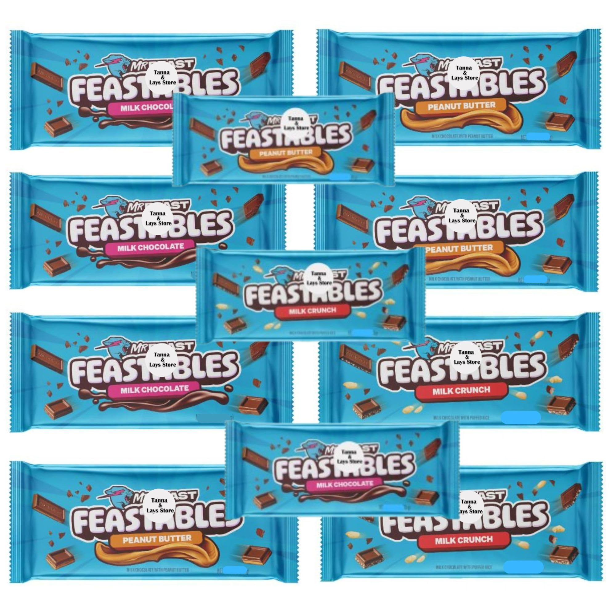 Buy Feastables Variety Pack 1.24oz-8 Pack Feastables Milk Chocolate ...