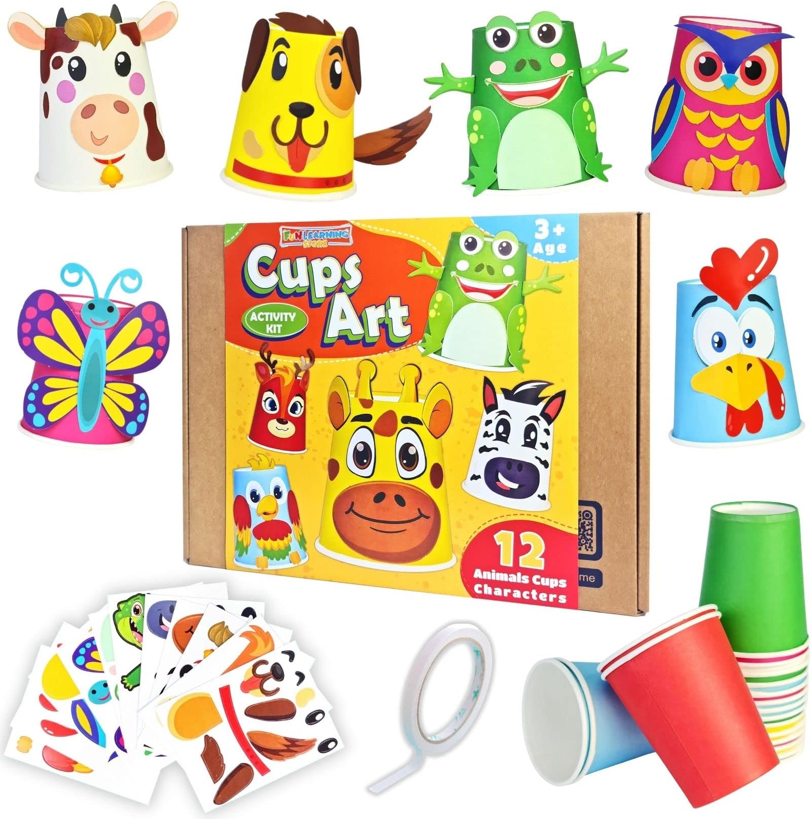 Fun Learning Store Paper Cups Art and Craft Activity Kit For Kids ...