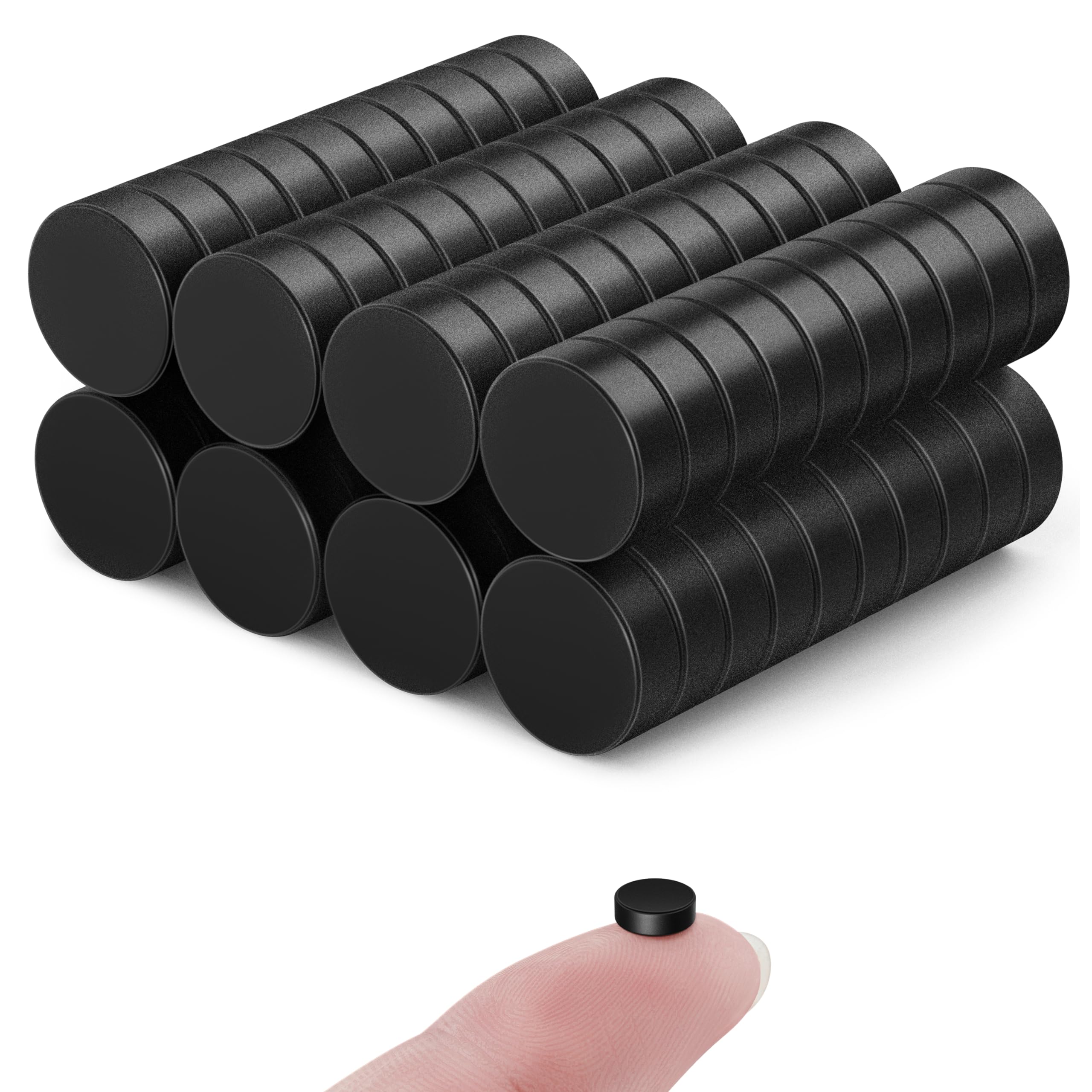 Amazon.com: SMARTAKE 80 Pcs Refrigerator Magnets, 6x2mm Small Round ...