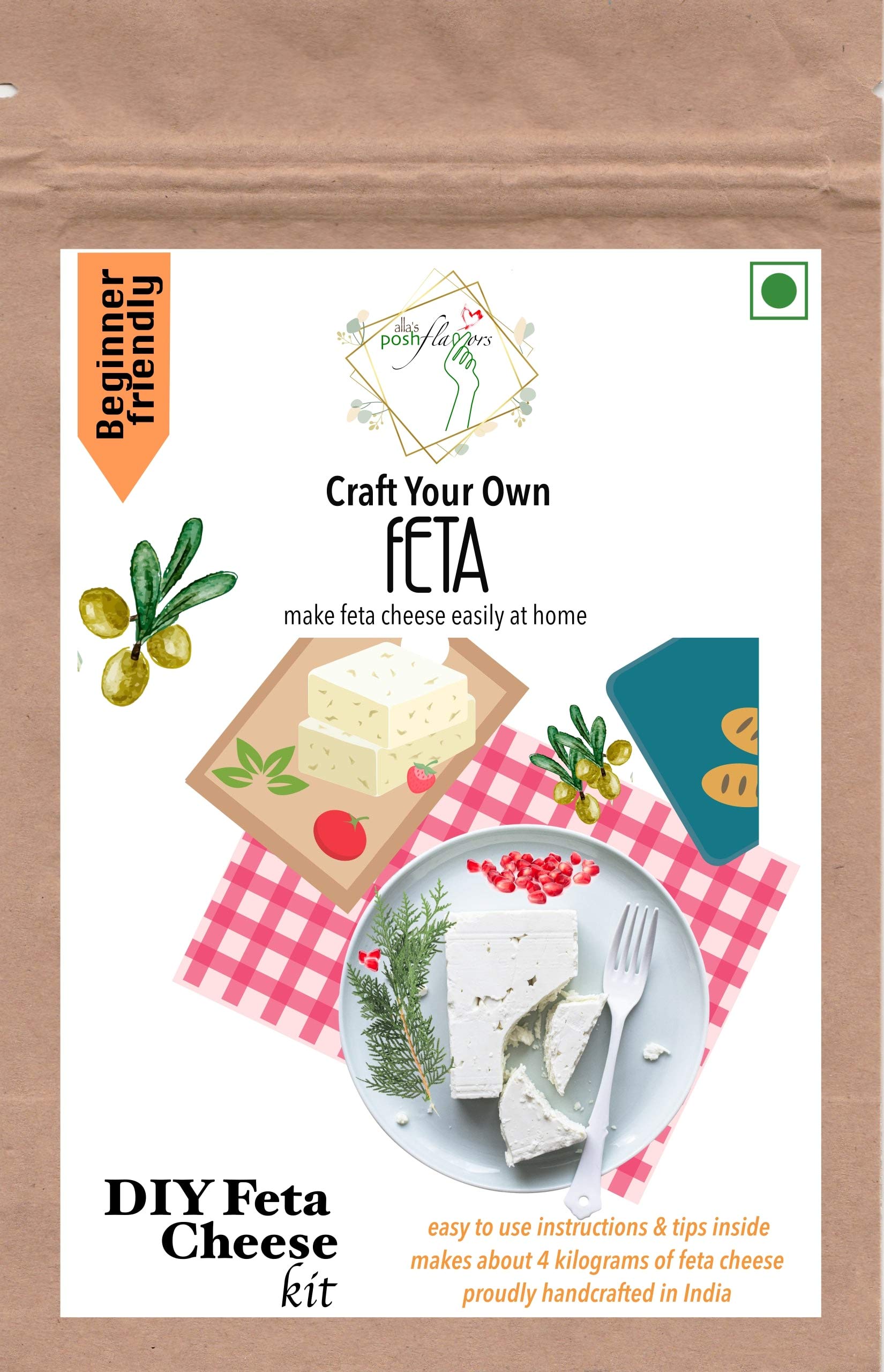 Allas Posh Flavors Diy Feta Cheese Making Kit Make Greek | Desertcart INDIA