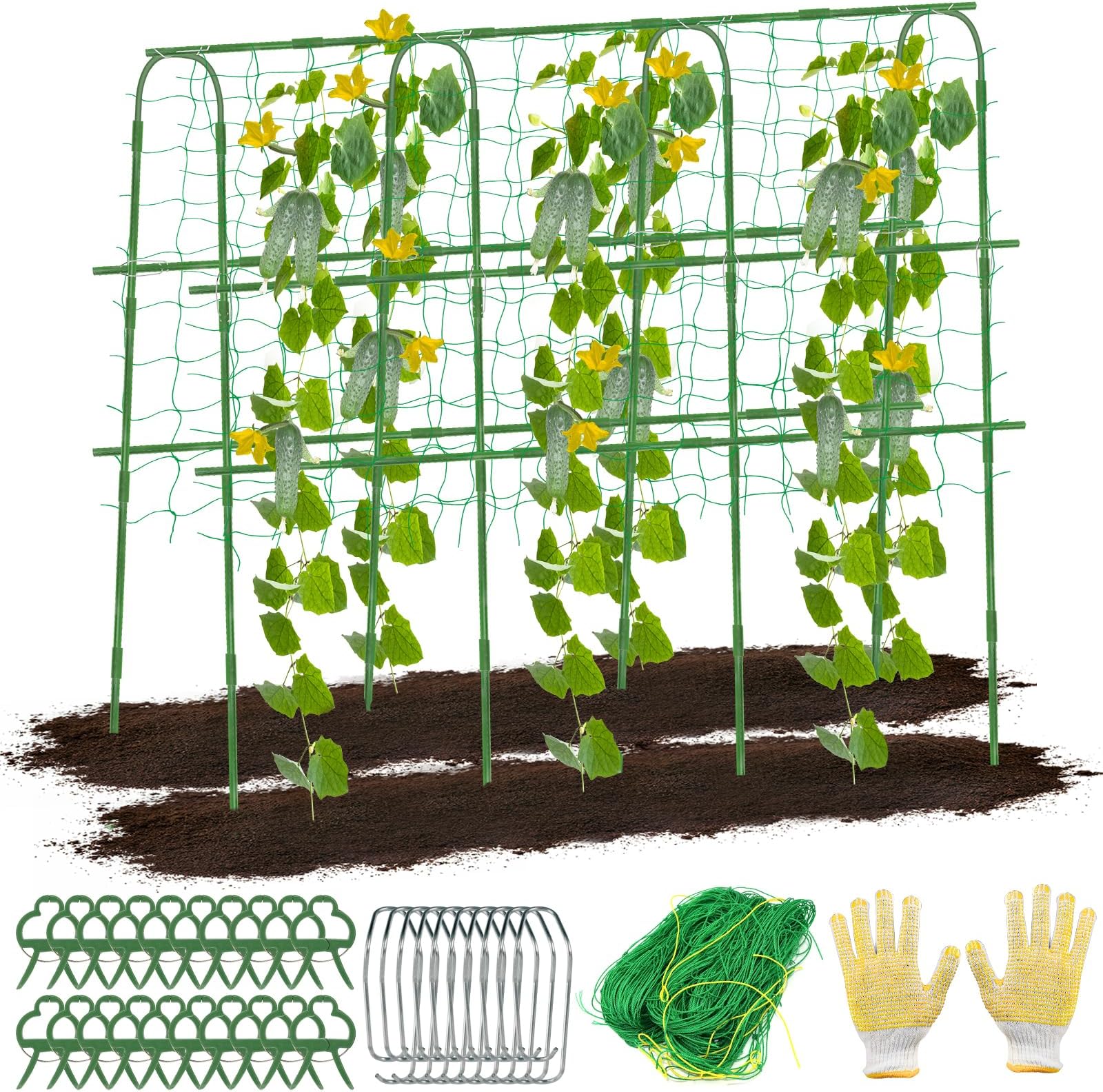 Amazon.com : Cucumber Trellis for Garden, 78"×74" Cucumber Trellis for ...