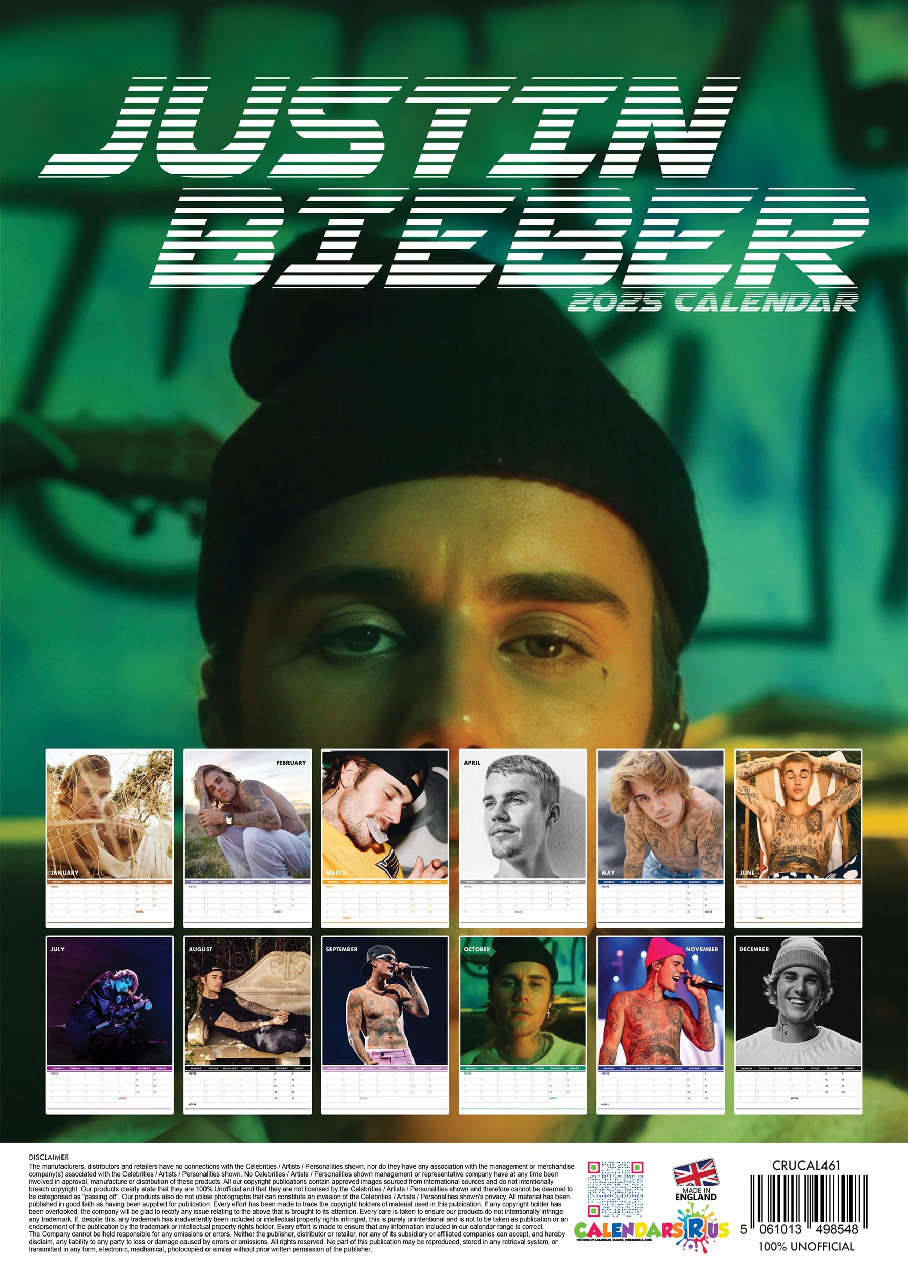 Justin Bieber 2024 Calendar Pictures July