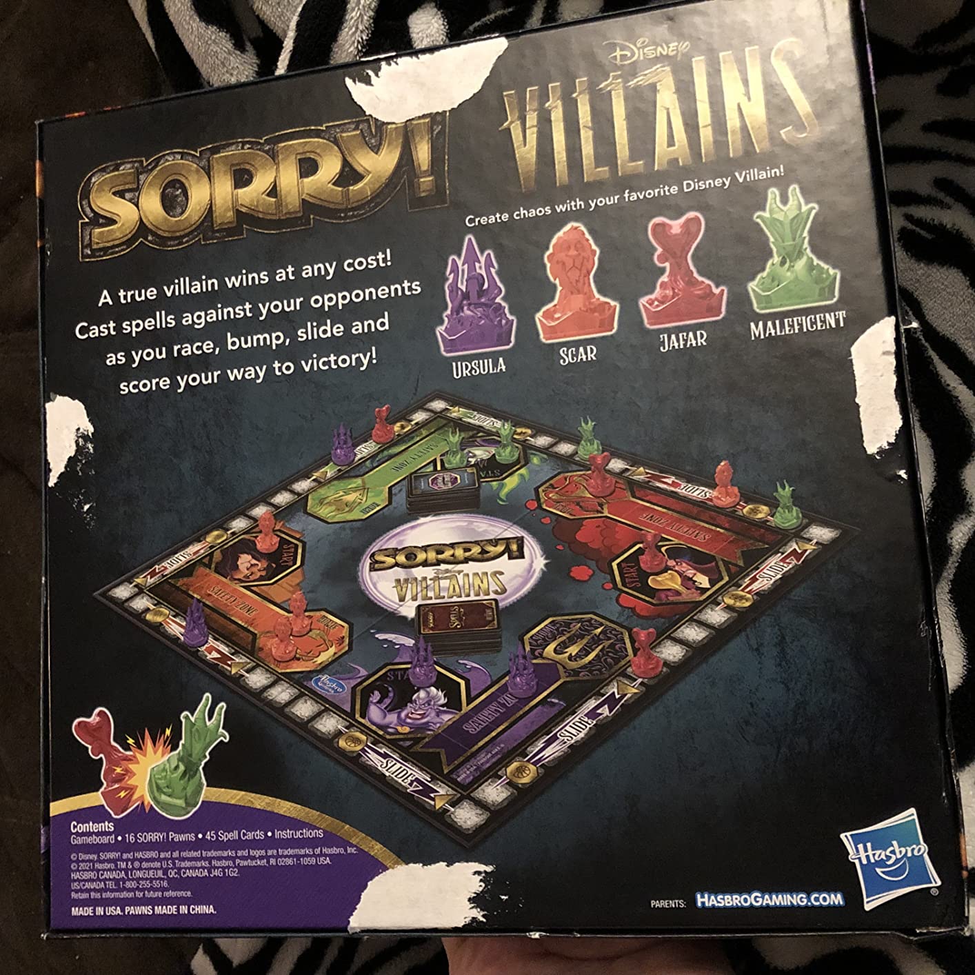 $7/mo - Finance Hasbro Gaming Sorry! Board Game: Disney Villains ...