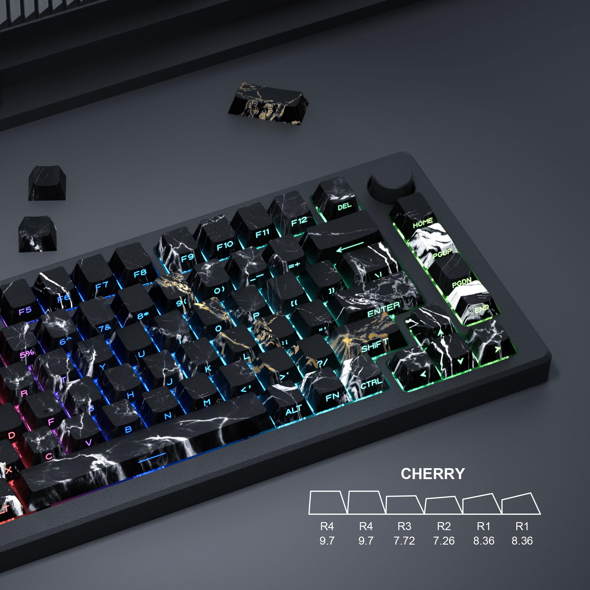 Snapklik.com : PBT Keycaps -Shine Through Keycaps, Keycaps 75 Percent ...