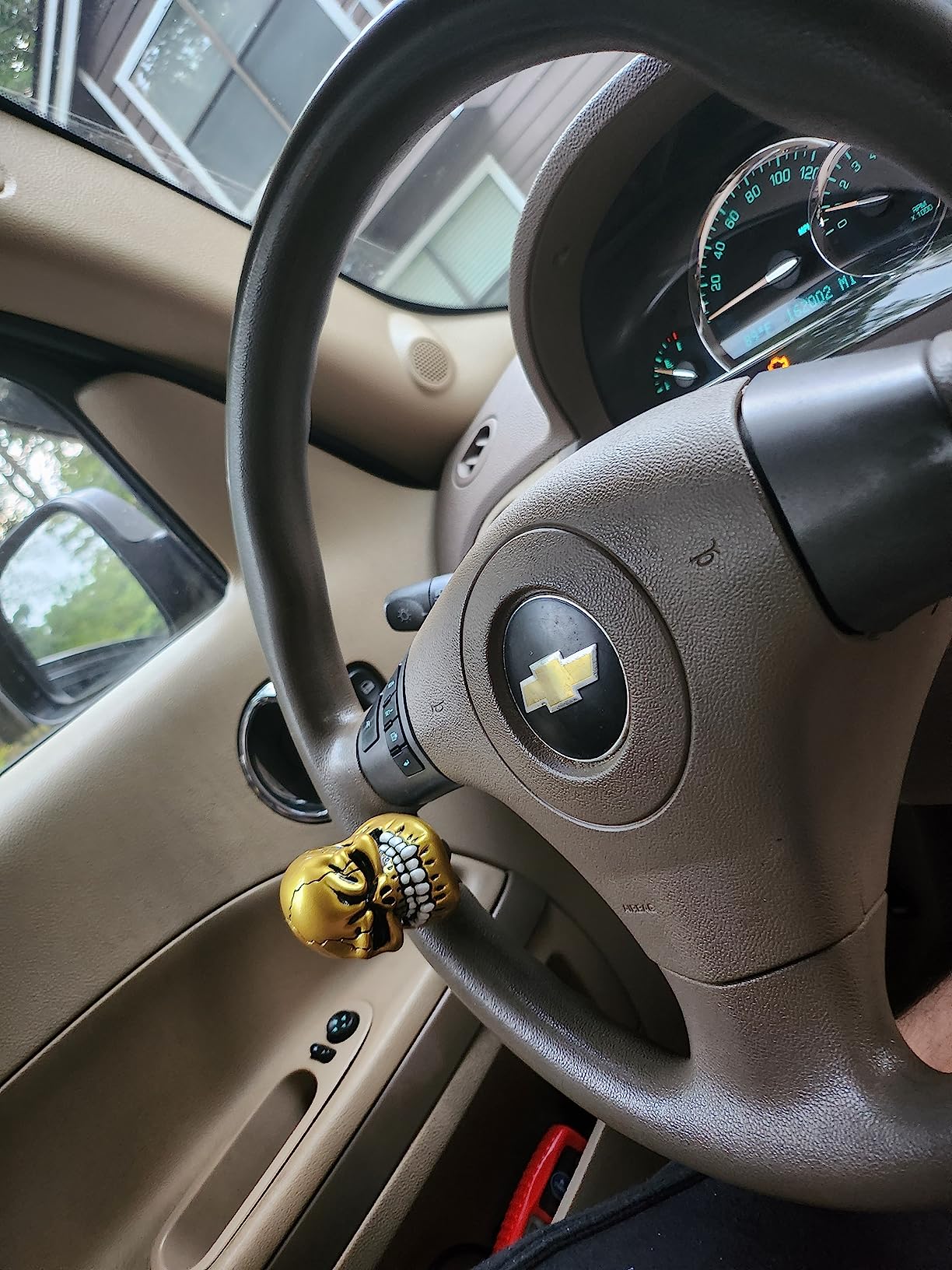 Amazon.com: Lunsom Steering Wheel Knob, Skull Shape Driving Power Handle Control Suicide Knob ...