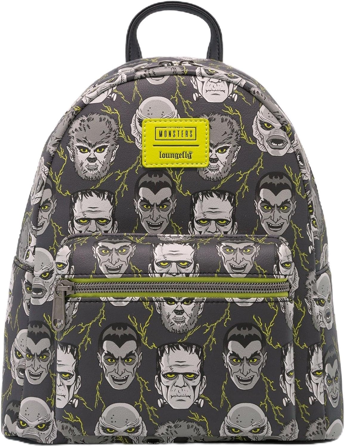 Amazon.com: Loungefly Universal Monsters Faces Mini Backpack BLACK ...