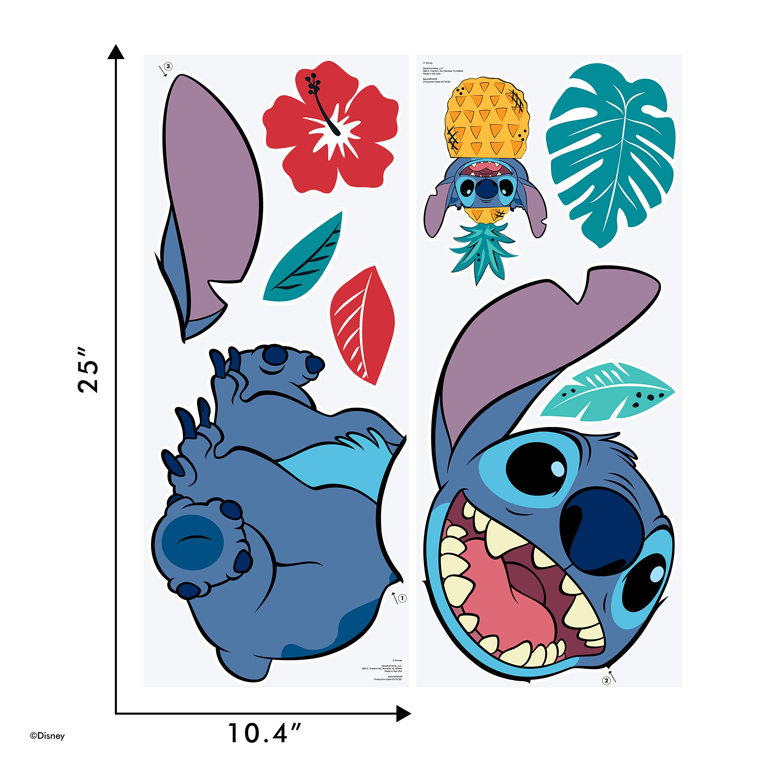 Disney Lilo and Stitch Wall Decals - Stitch Wall Decals with 3D ...