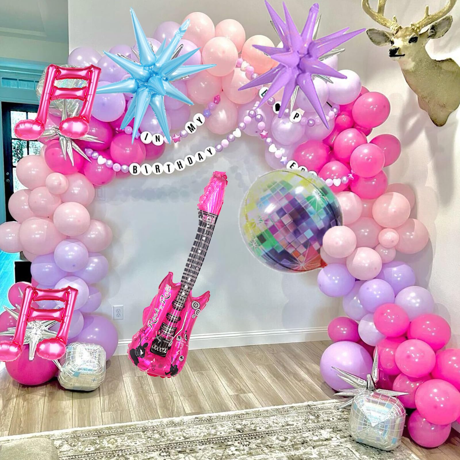 Snapklik.com : Scmdoti Pink And Purple Balloon Arch Garland Kit ...