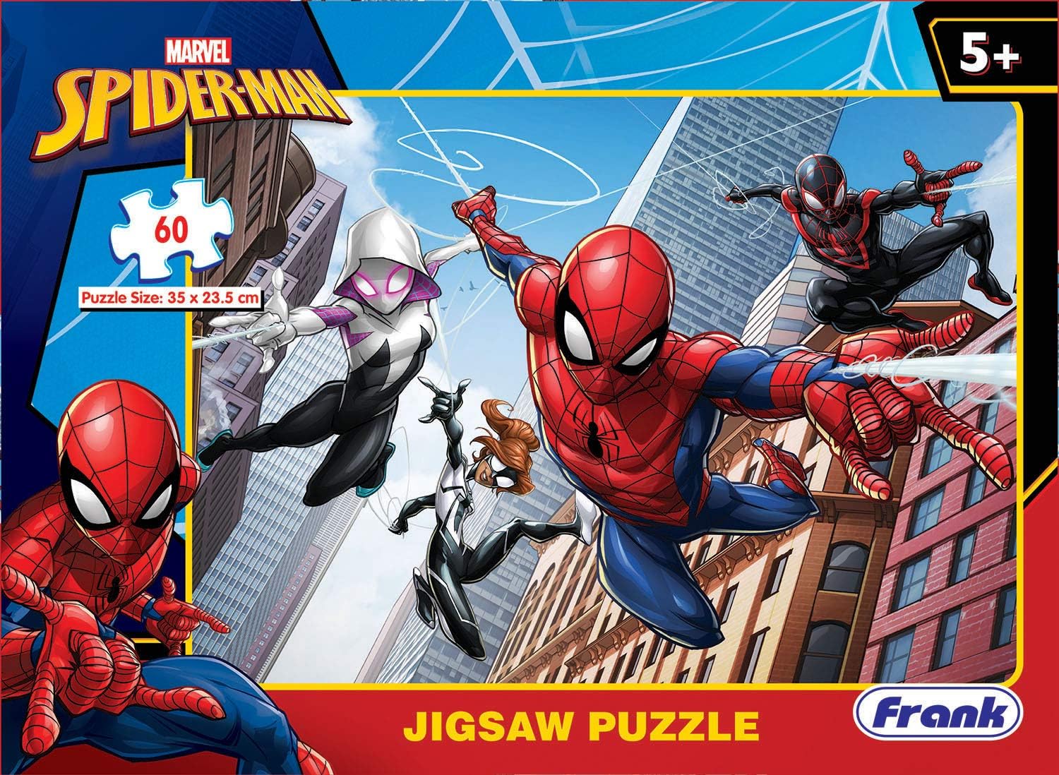 Buy Frank Marvel Spider-Man Puzzle - 60 Piece Jigsaw Puzzle for Kids ...