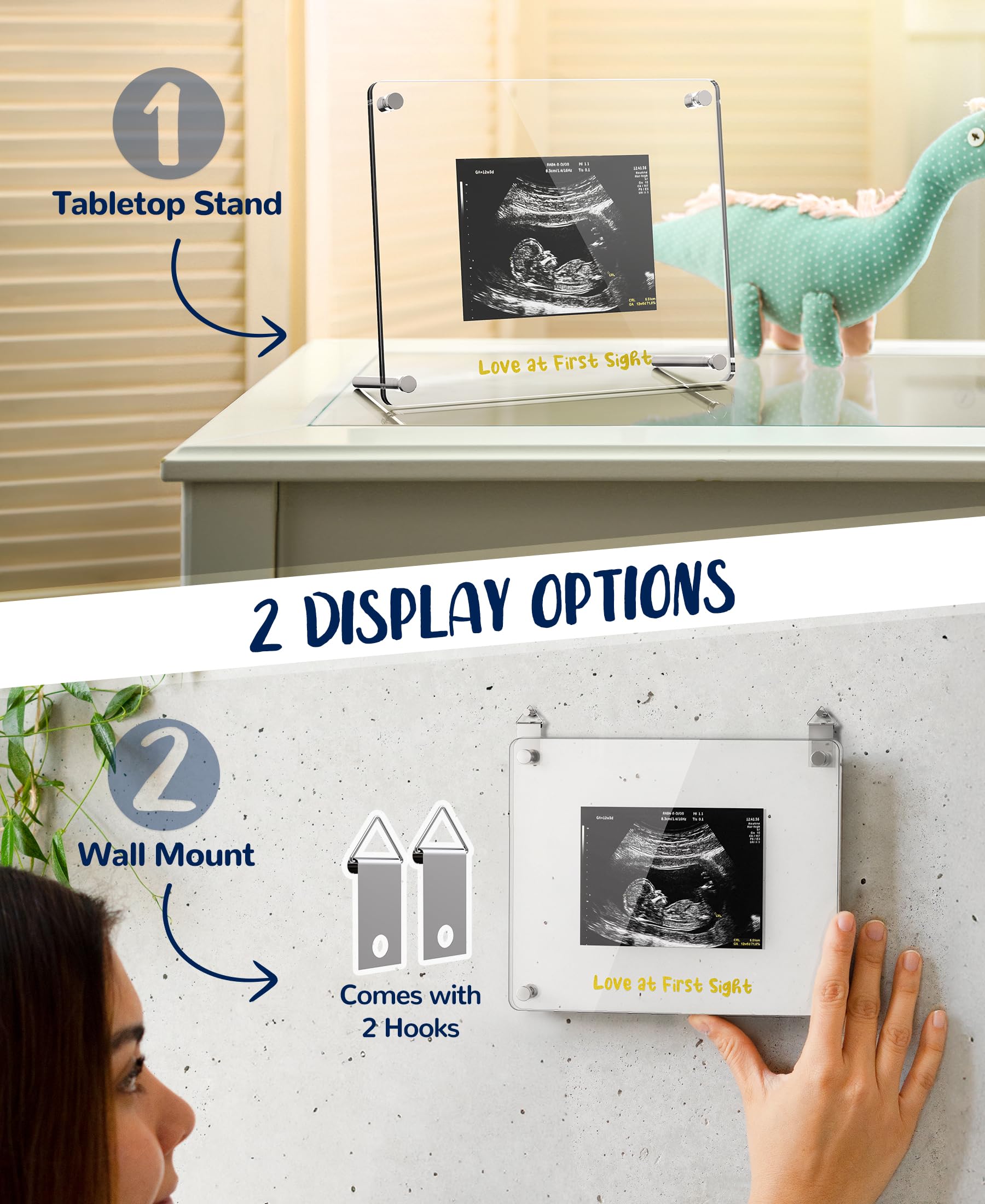 Snapklik.com : Acrylic Ultrasound Picture Frame, Clear Sonogram Photo ...