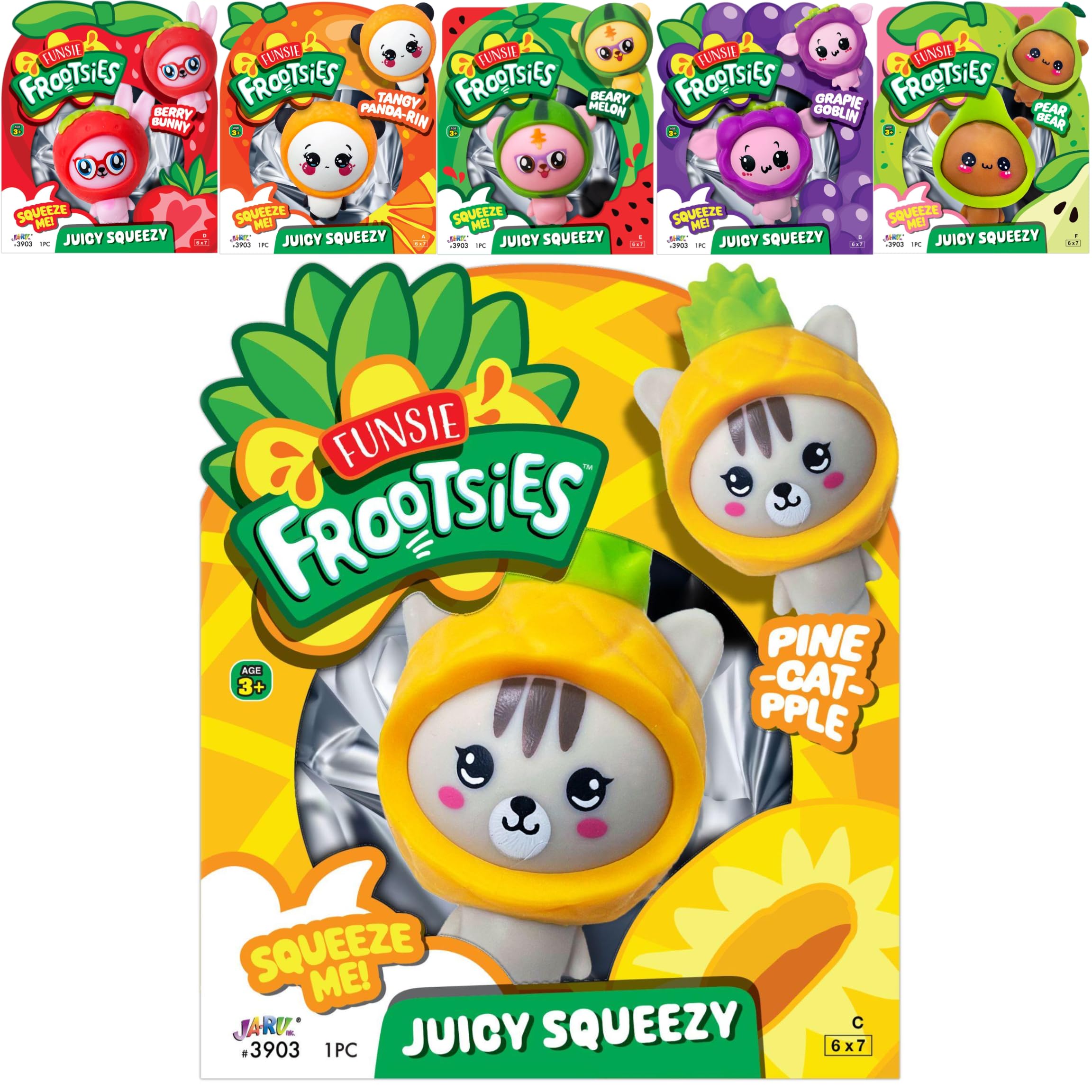 Amazon.com: JA-RU Funsie Frootsies Squishy Toys (1 Unit Assorted) Juicy Squeezy Cute Animals ...