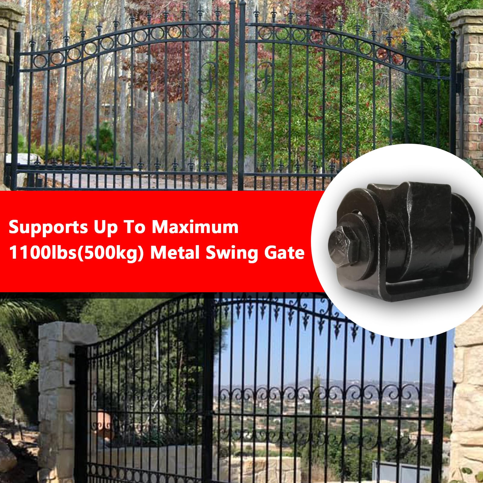 Snapklik.com : 2Pack Heavy Duty Sealed Bearing Gate Hinge,Adjustable ...