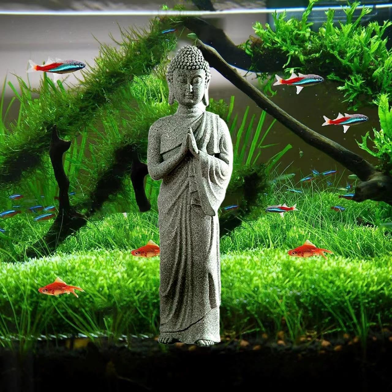 Amazon.com: Chilifuli Aquarium Buddha Statue Fish Tank Buddha Statue ...