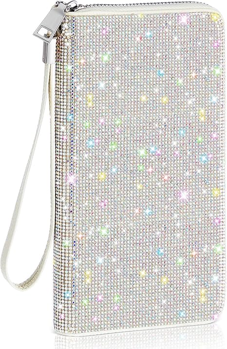 MotiMind Bling Glitter Sparkly Wallet for Women Christmas Rhinestone ...