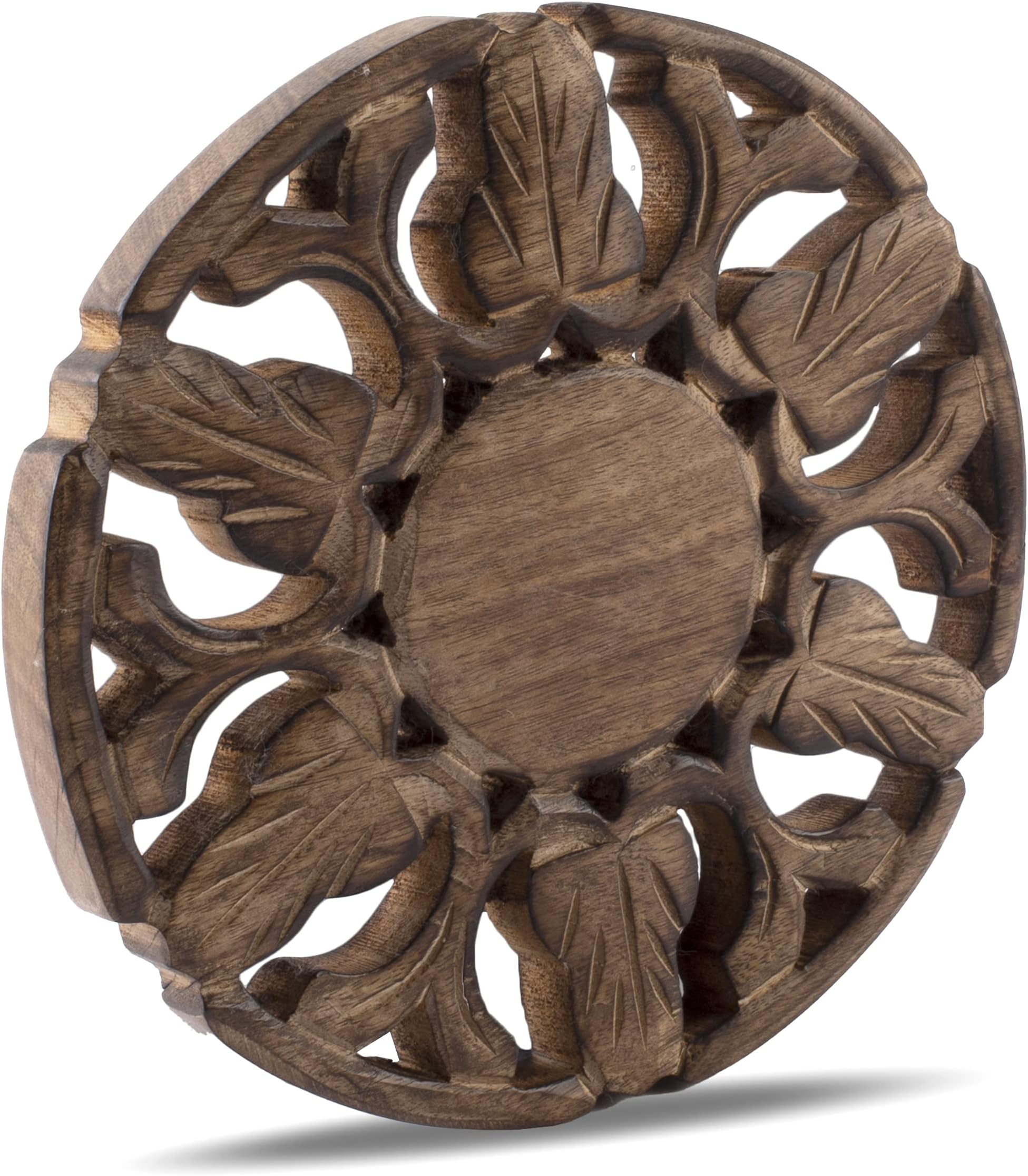 Amazon.com: Sumnacon 2 Pcs 6 Inch Wooden Kitchen Trivets - Rustic Round ...