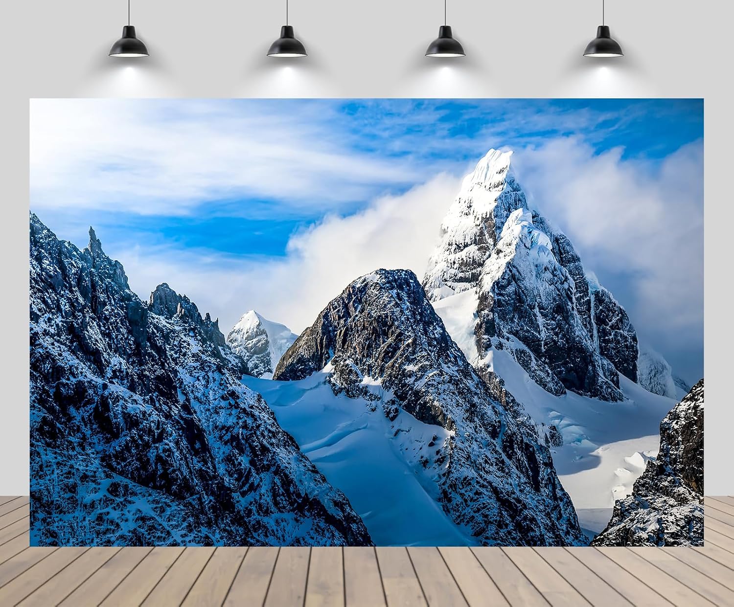 Amazon.com : CHNYWORK 8ftx6ft Winter Snow Mountain Backdrop Mountain ...