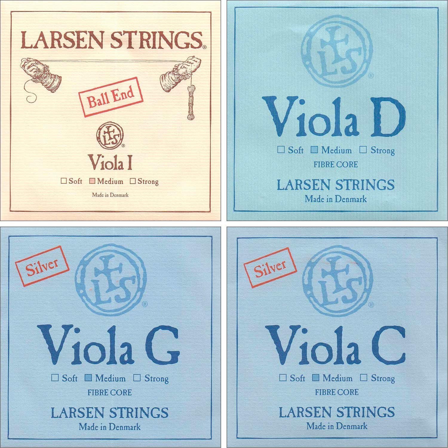 Amazon.com: Larsen up to 16.5" Viola String Set Medium Gauge with Ball ...