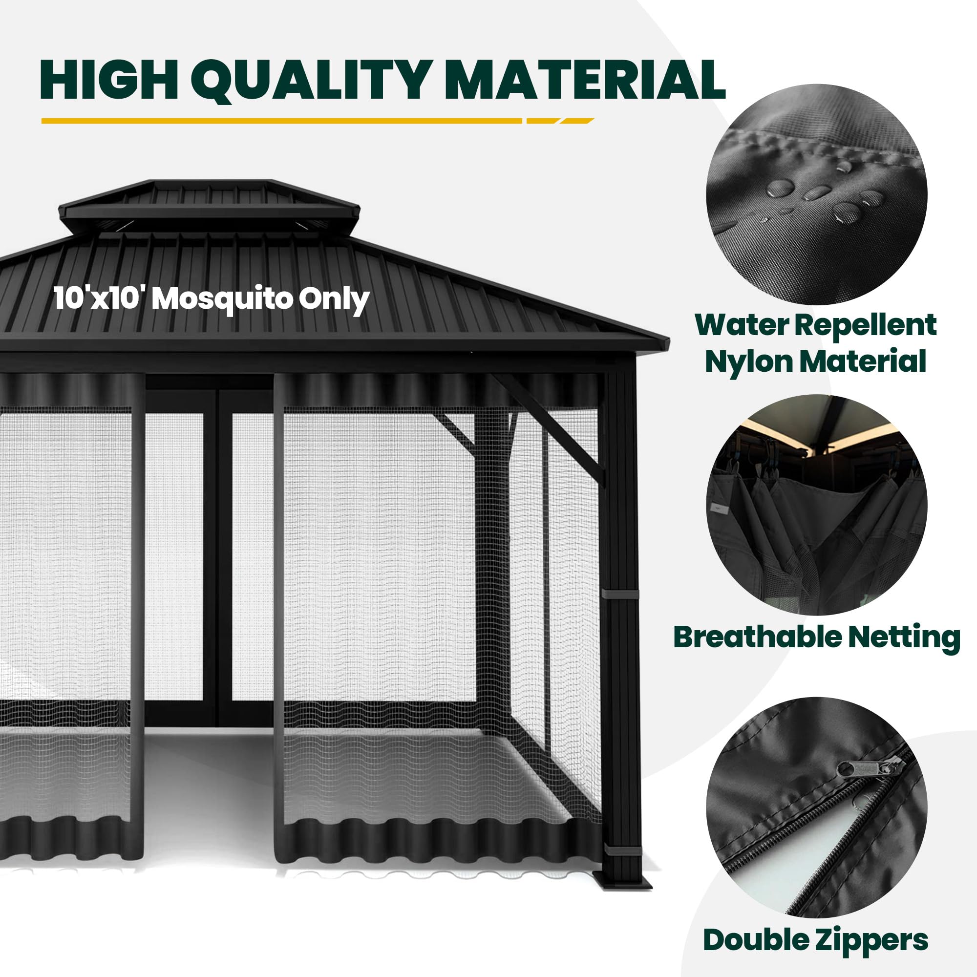 Snapklik.com : OLILAWN Gazebo Universal Replacement Mosquito Netting ...