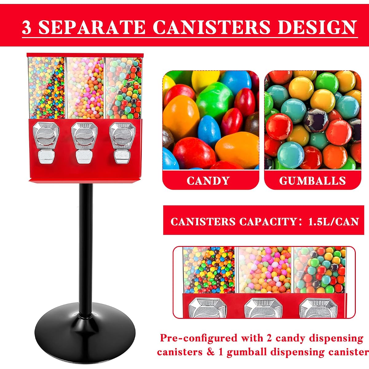 $31/mo - Finance Treela Commercial Candy Vending Machine with Stand ...
