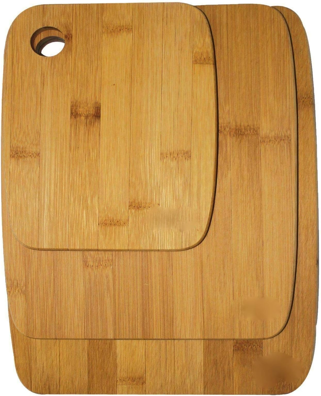ASMGOLD Thick Wooden Chopping Boards – 3 Piece Organic Bamboo Chopping ...